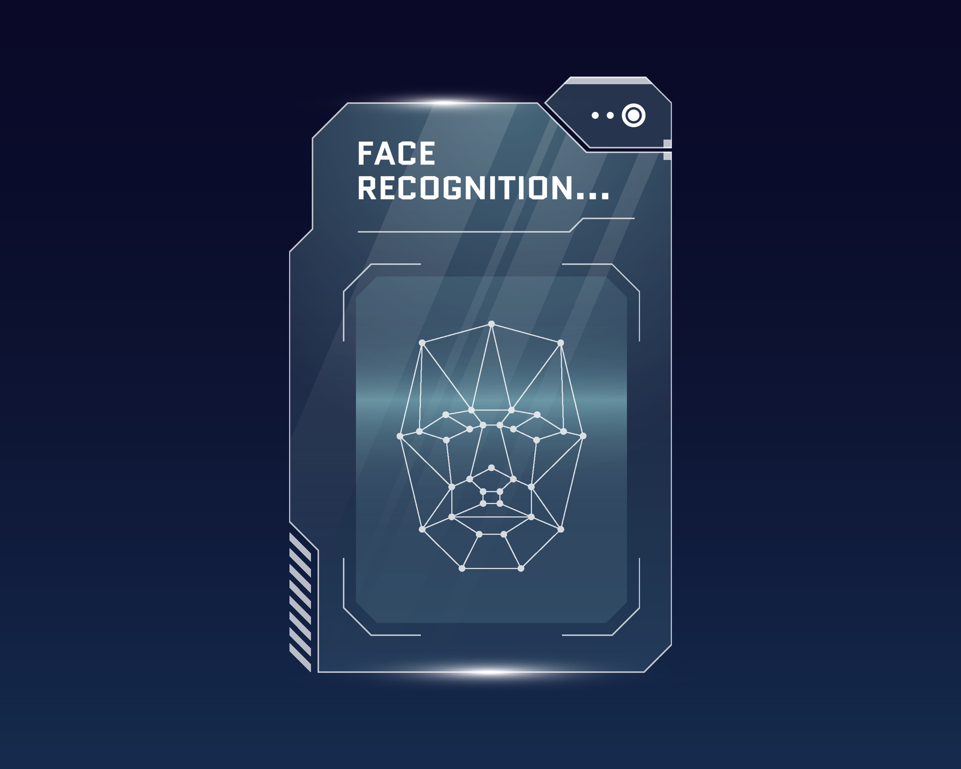 Hud Face Recognition Biometric Id Scan Panel Design User Facial