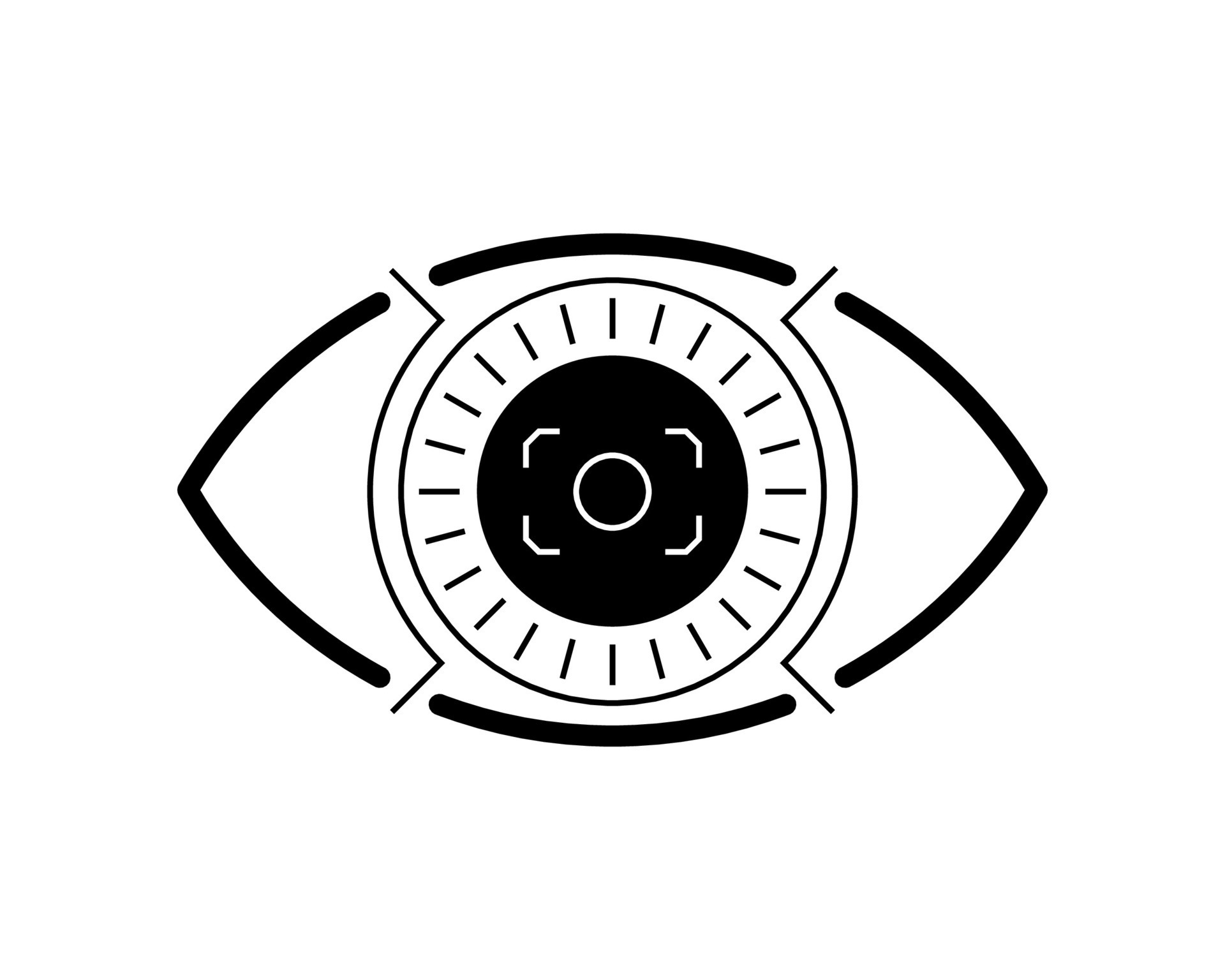 Hud Retinal Recognition Biometric Id Scan Icon Concept User Eye Verification Symbol Person