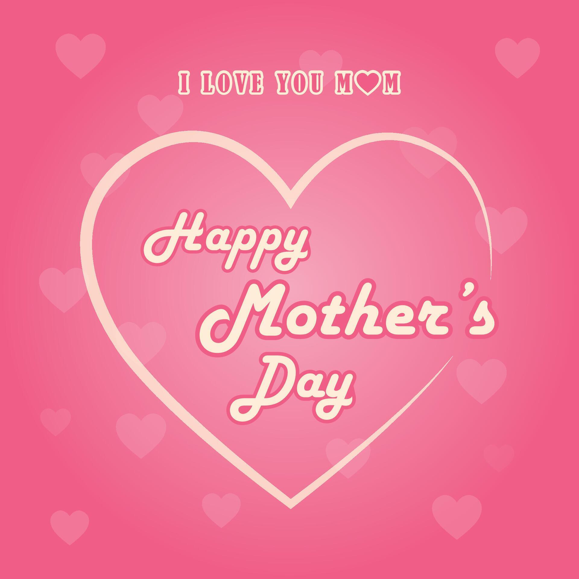 Mothers Day Greeting Card Happy Mothers Day Lettering 41754183 Vector