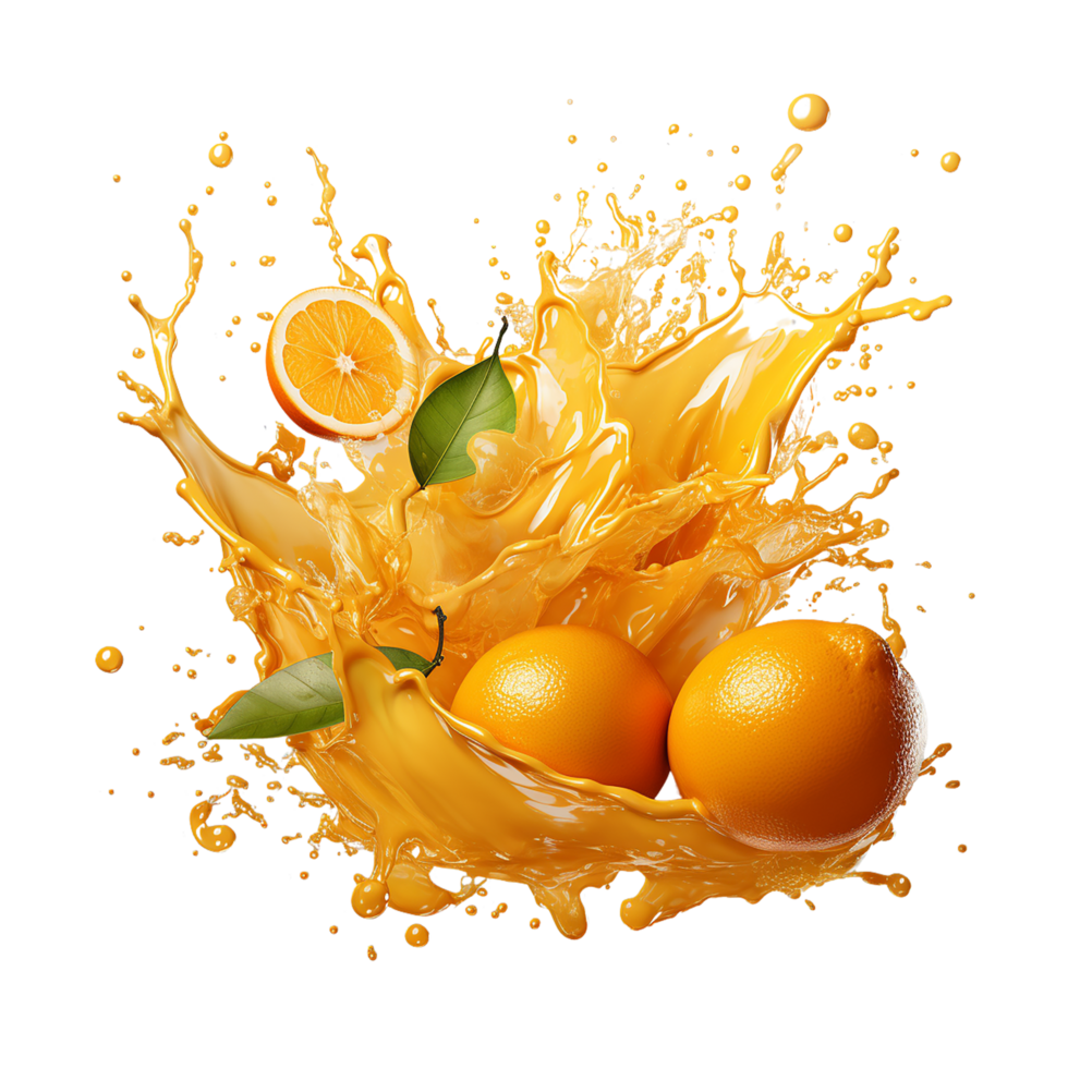 Ai Generated Orange Juice Splash Orange Juice Splash Png 41765679 Png