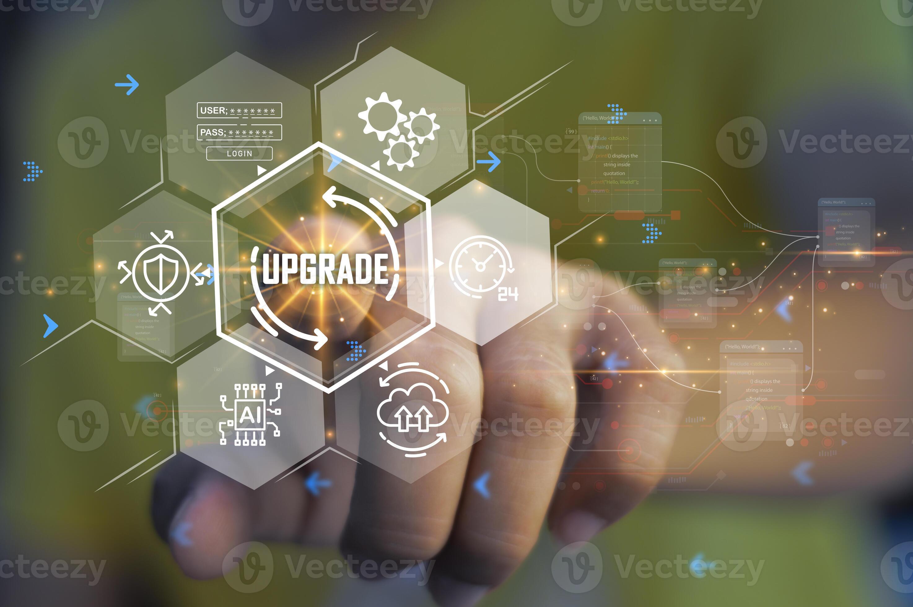 Update Application Software And Hardware Upgrade Technology Concept Ai Upgrade 41767634 Stock