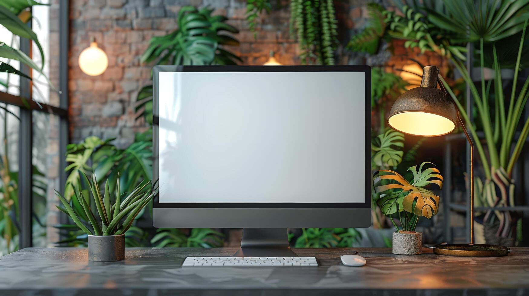 AI generated Computer Monitor on Desk 41768894 Stock Photo at Vecteezy