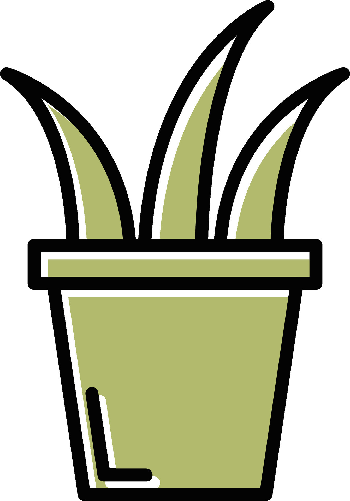 Grass Pot Vector Icon 41793701 Vector Art At Vecteezy
