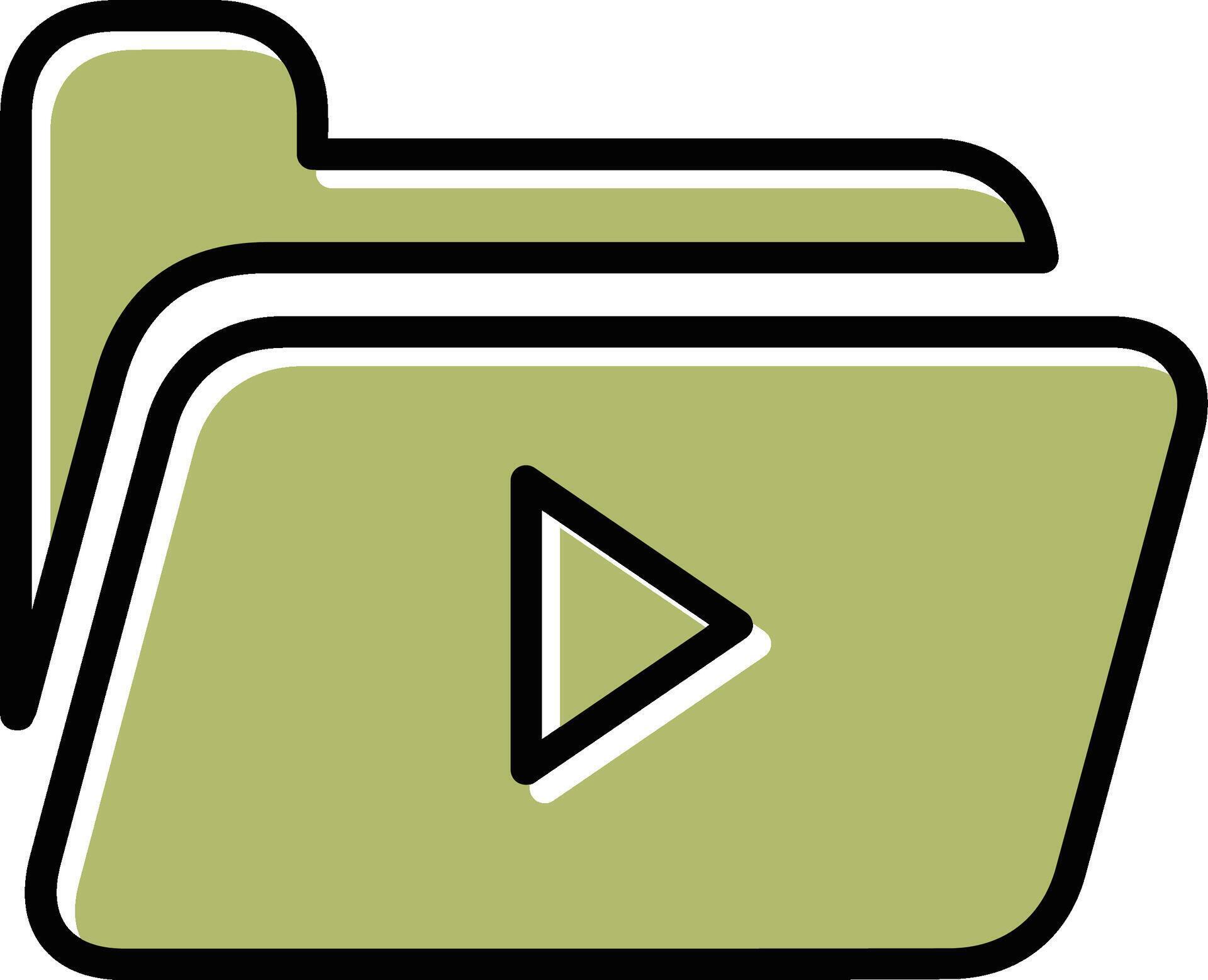 Media Folder Vector Icon 41793721 Vector Art at Vecteezy