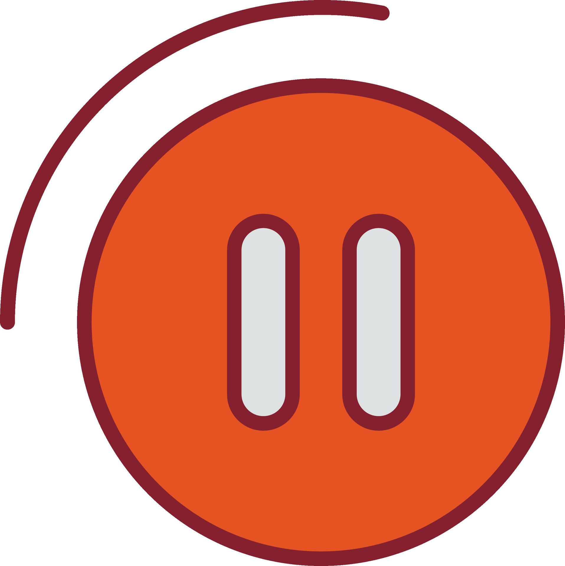 icono de vector de botón de pausa 41822253 Vector en Vecteezy