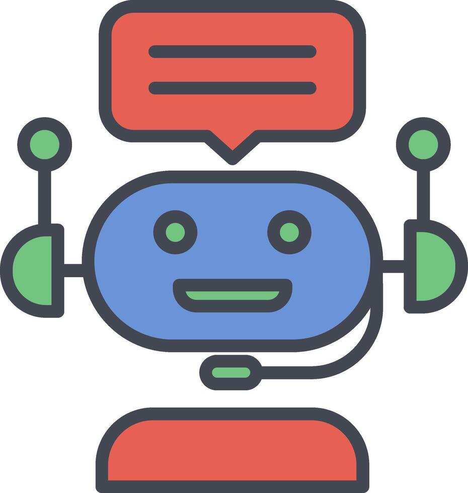 Chat Bot Vector Icon 41831862 Vector Art at Vecteezy