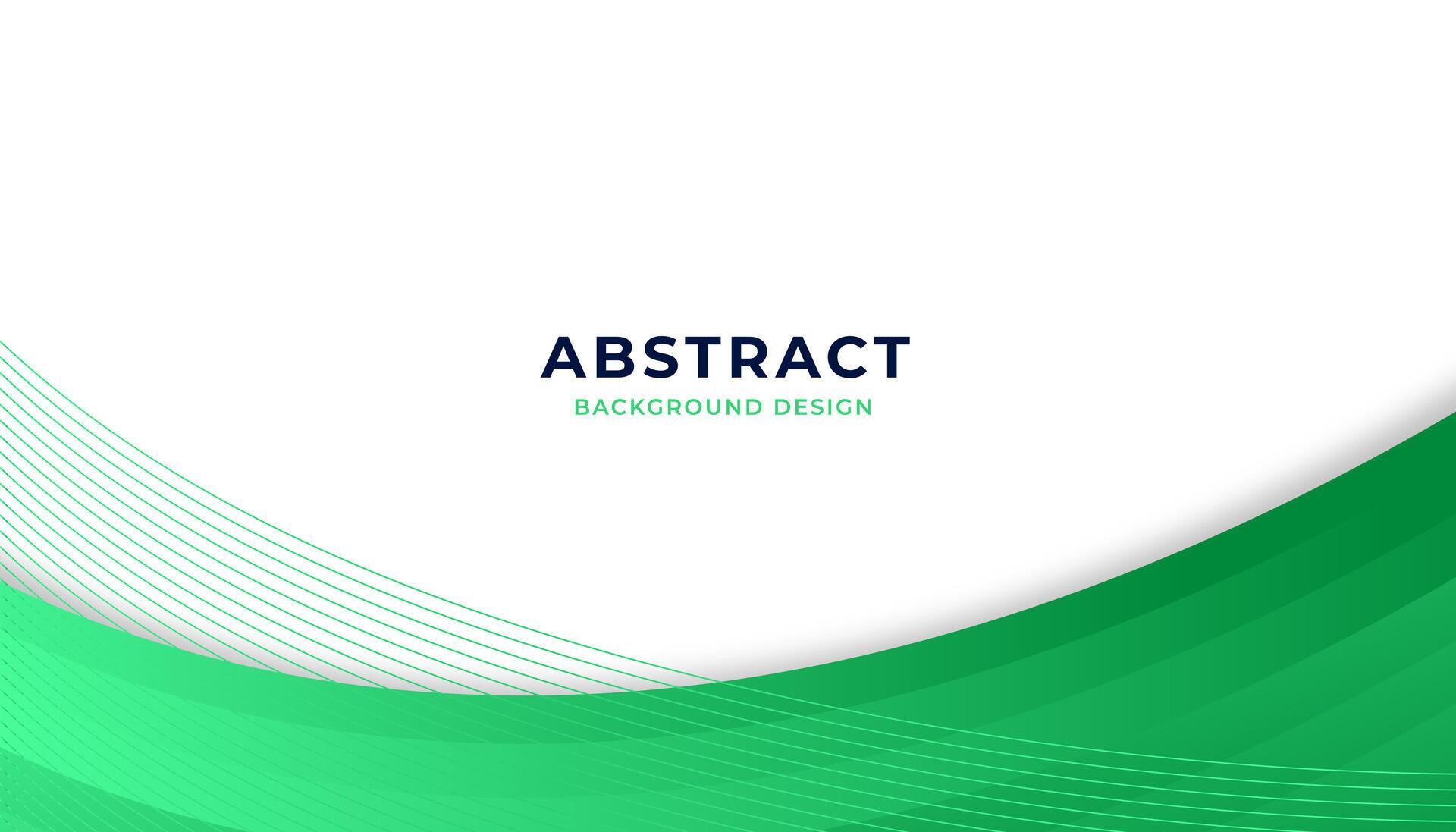Abstract Green Wavy Business Style Background Vector Illustration