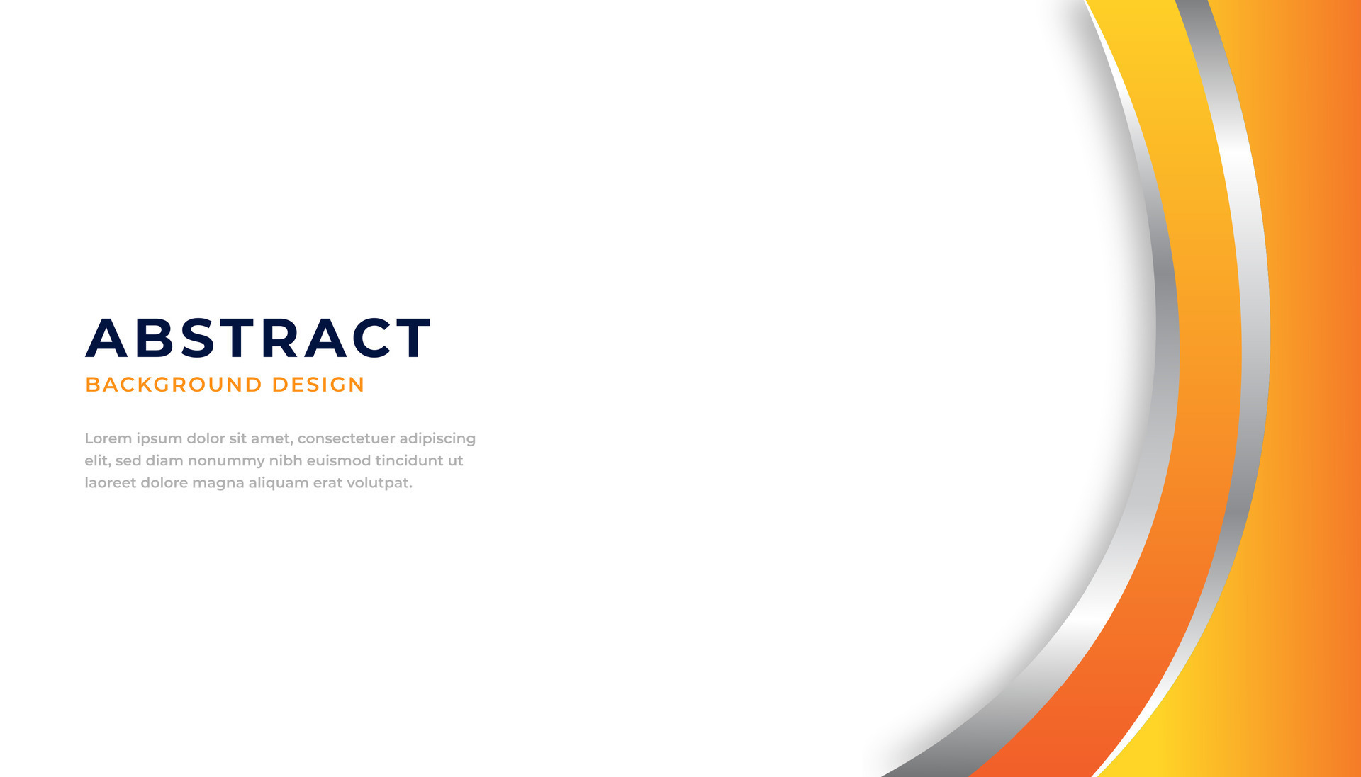 Abstract background with elegant orange curve shape. Vector ...