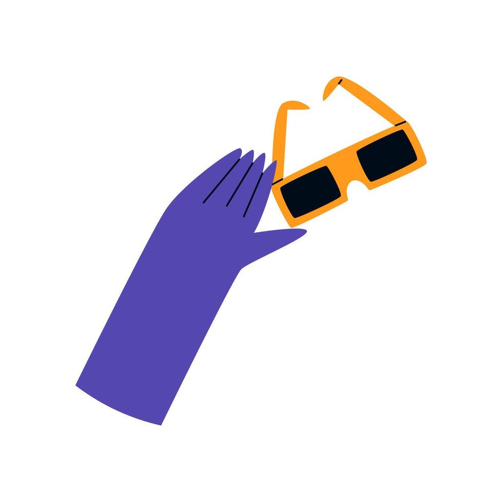 Hand Hold Solar Eclipse Glasses 41856244 Vector Art At Vecteezy