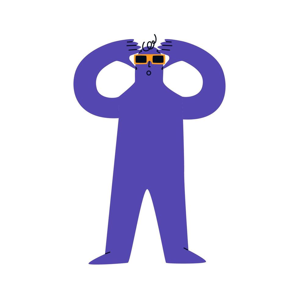 Human In Solar Eclipse Glasses Surprised 41856254 Vector Art At Vecteezy