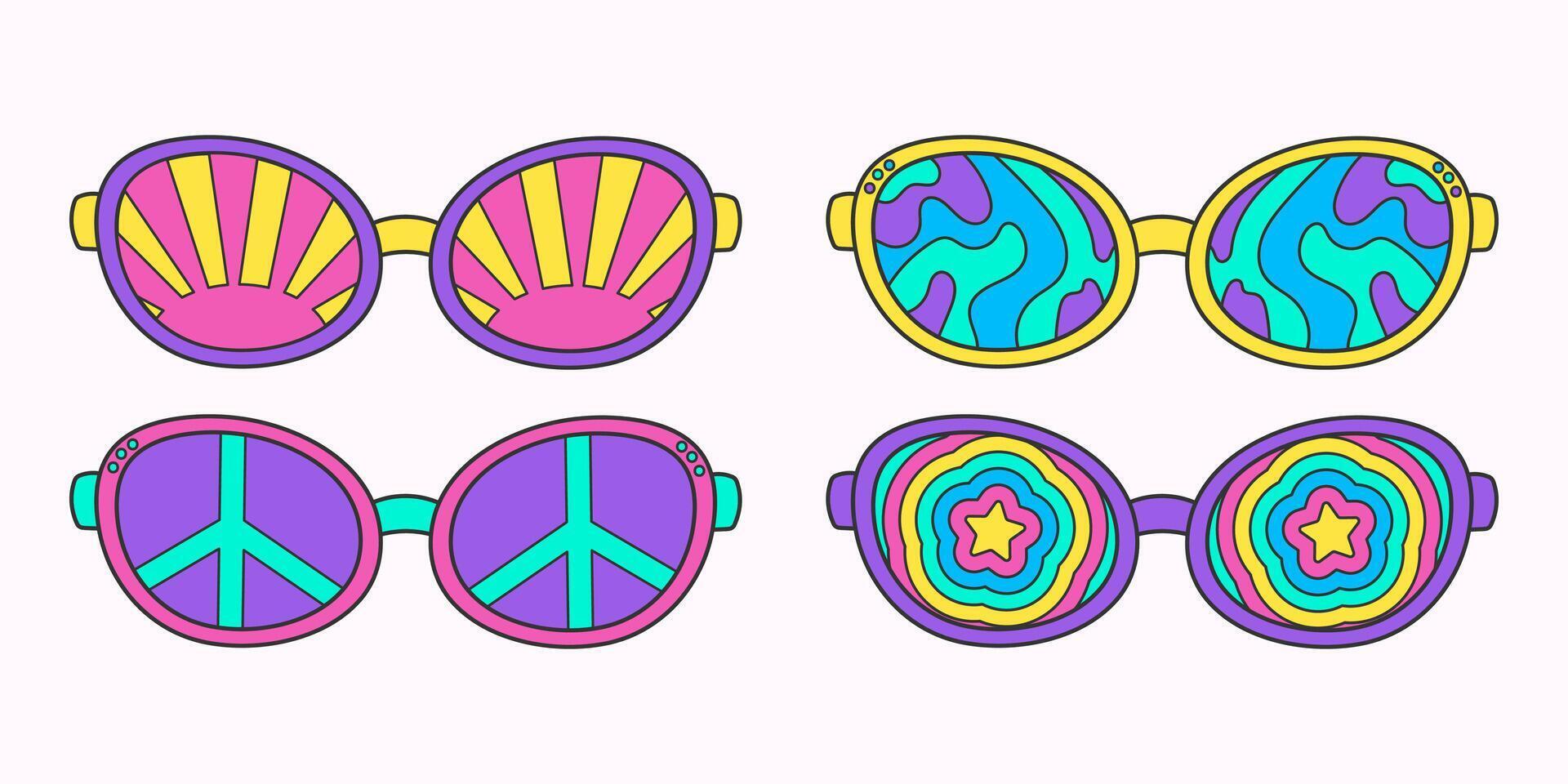 Hippie Sunglasses Vector Art Icons And Graphics For Free Download