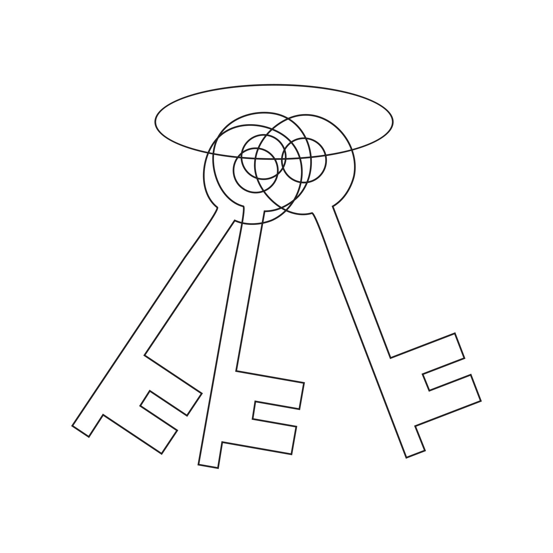 Simple keys and locks related vector line art 41863929 Vector Art at ...