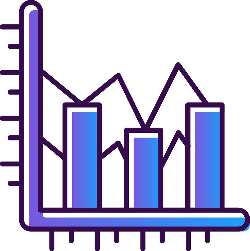 Bar chart Gradient Filled Icon 41868882 Vector Art at Vecteezy
