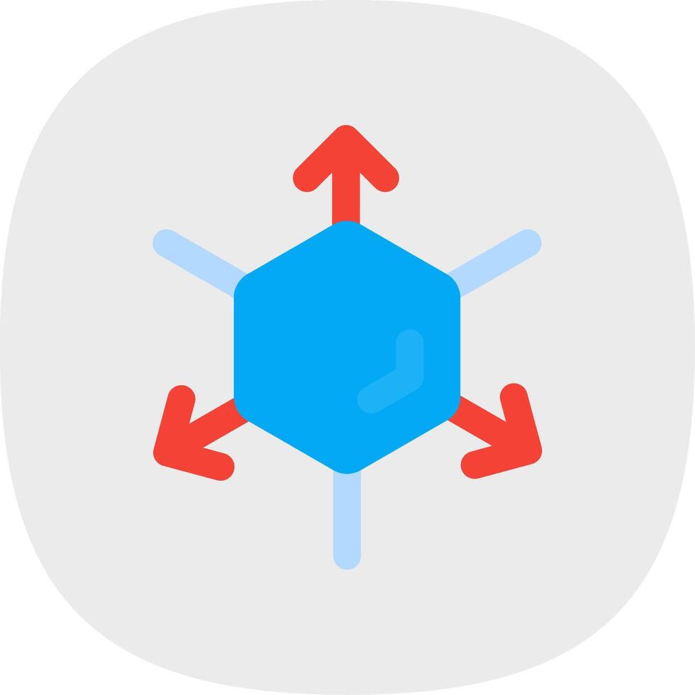 3d Coordinate Axis Flat Curve Icon 41871736 Vector Art At Vecteezy