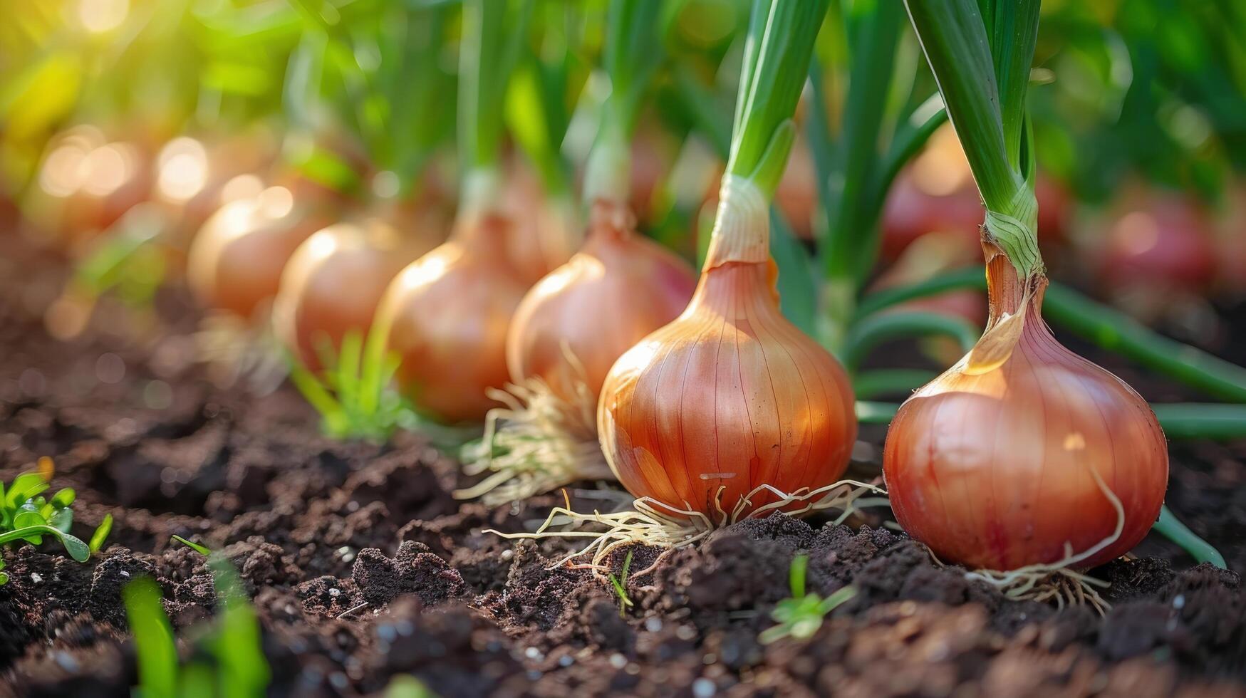 AI generated Row of Garlic Plants in Soil 41873897 Stock Photo at Vecteezy AI generated Row of Garlic Plants in Soil 41873897 Stock Photo at Vecteezy