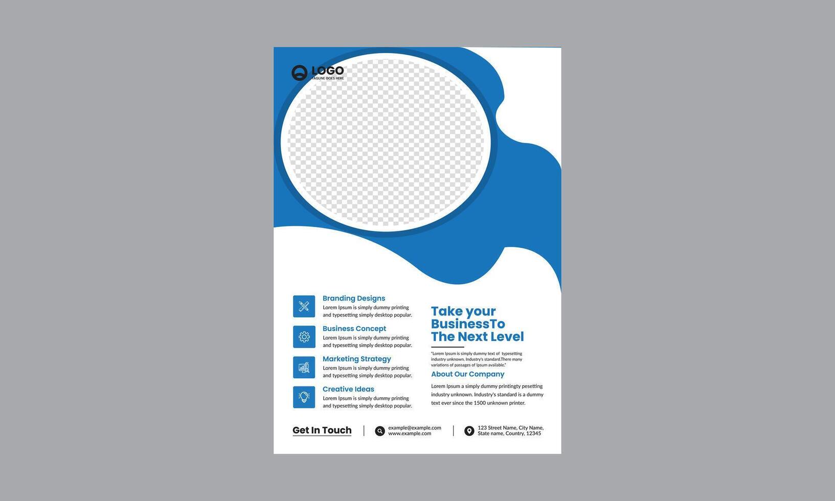 Annual Report Brochure Flyer Design Template Vector Leaflet