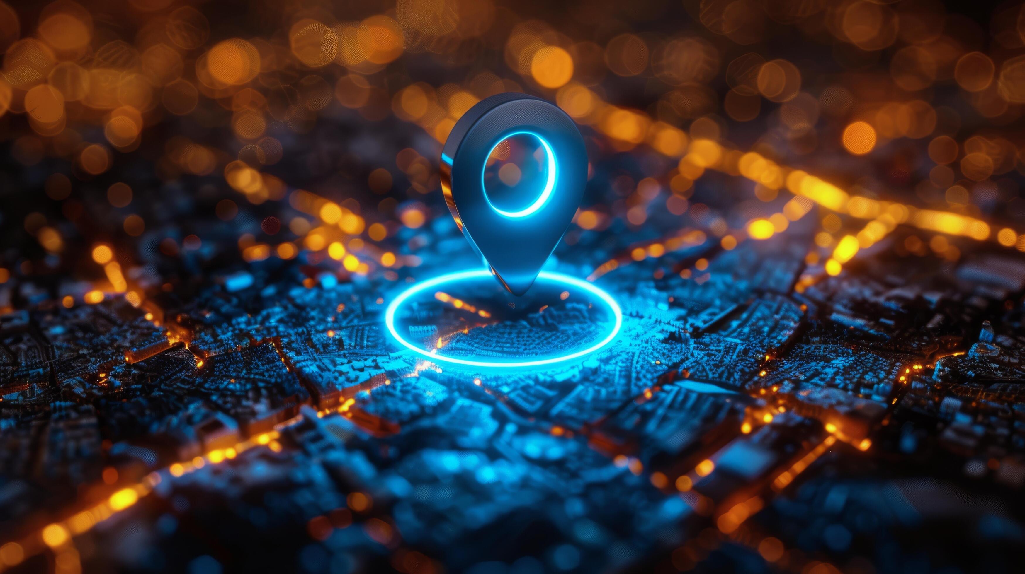 AI generated Close Up of Map With Pin 41878284 Stock Photo at Vecteezy