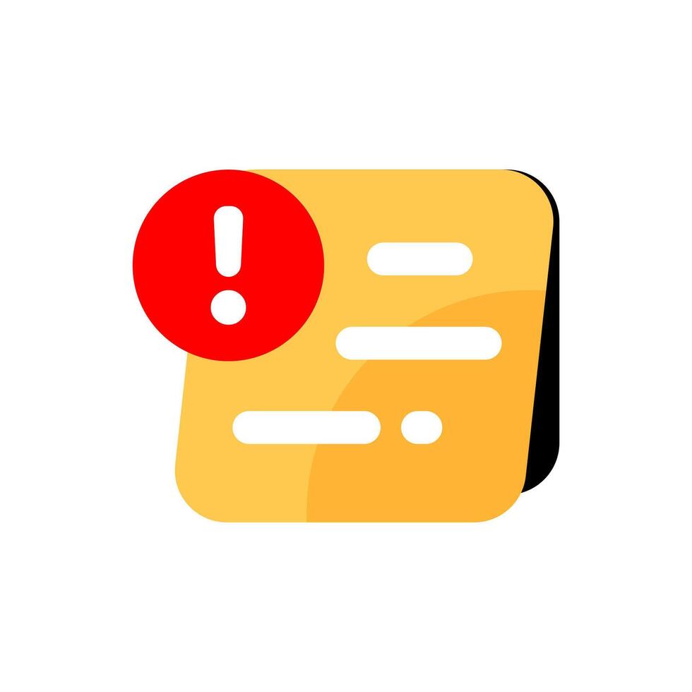 Important Note Message Concept Illustration Flat Design Vector Simple Modern Graphic Element