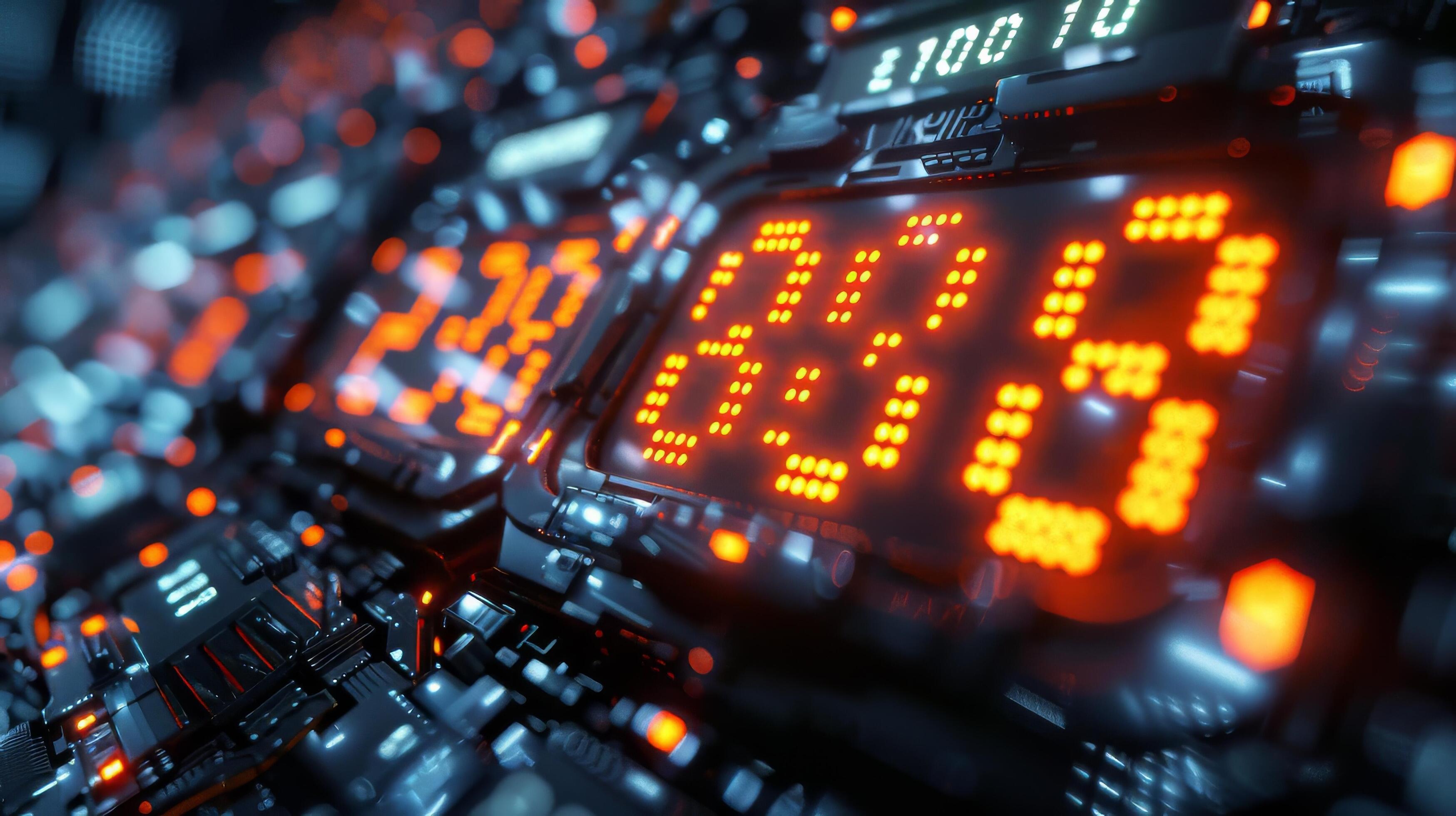 AI generated Close Up of a Digital Clock 41880538 Stock Photo at Vecteezy