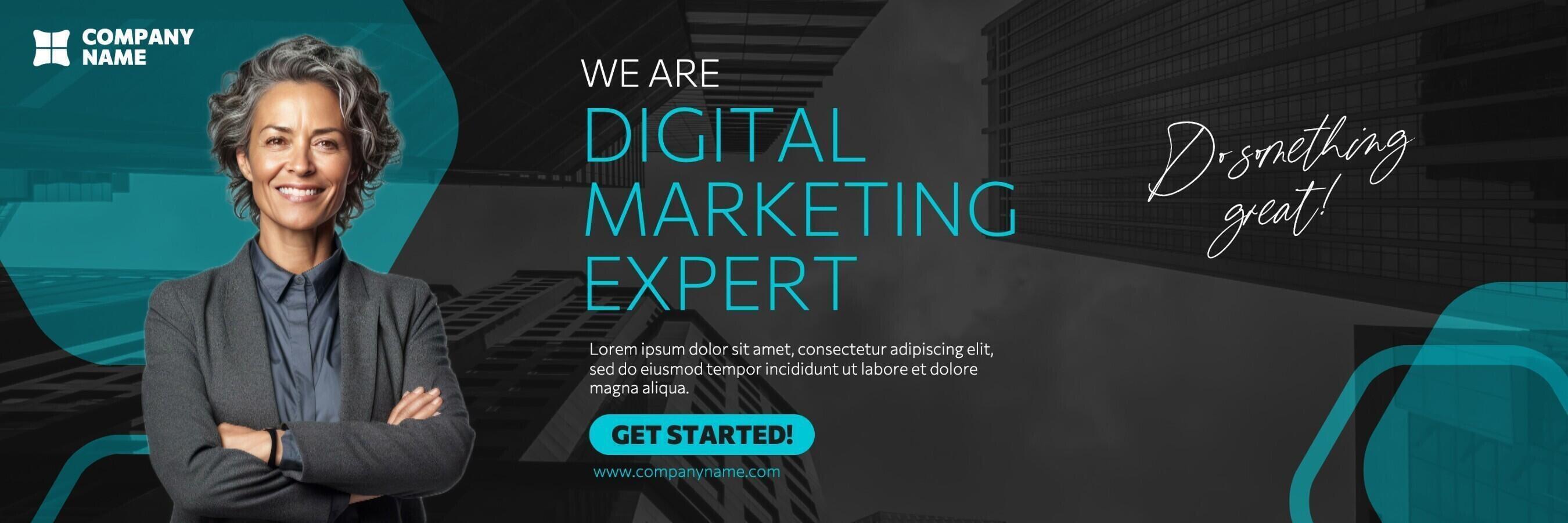 Twitter X Header Digital Marketing Expert 41882863 Template