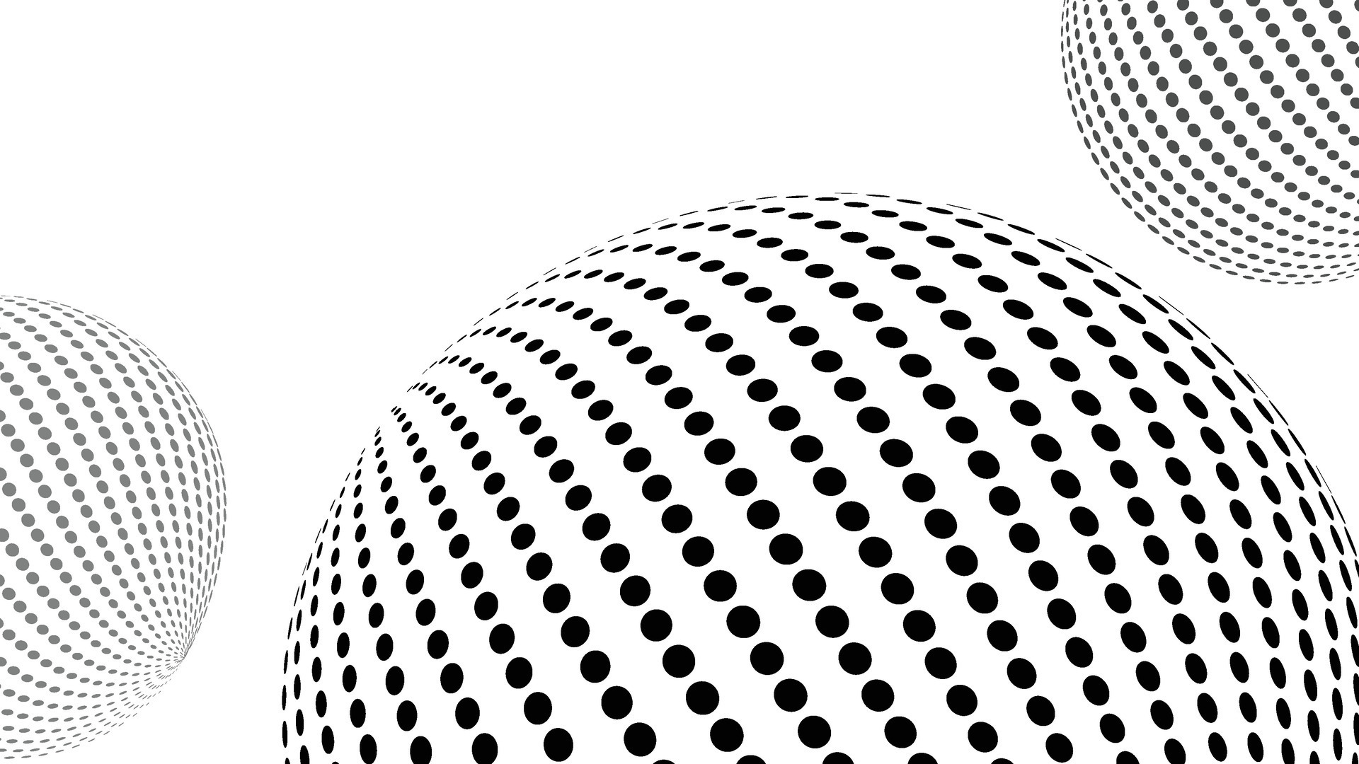 Abstract 3d vector halftone spheres. Halftone design elements. 3D ...