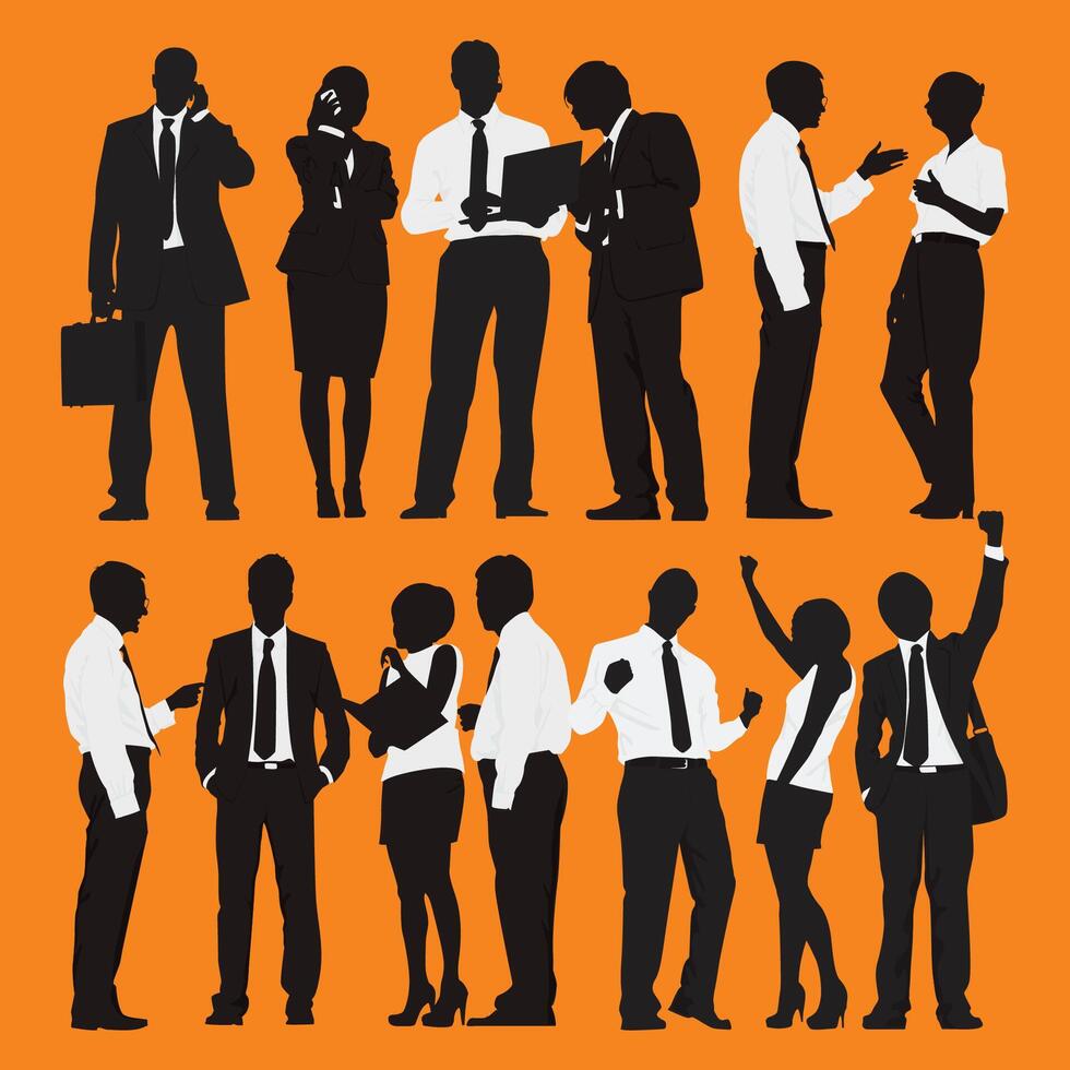 Collection Of Business Silhouette Business People Silhouetes