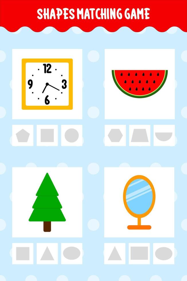 Printable Shape Matching Game Fun and Educational Interactive Learning ...