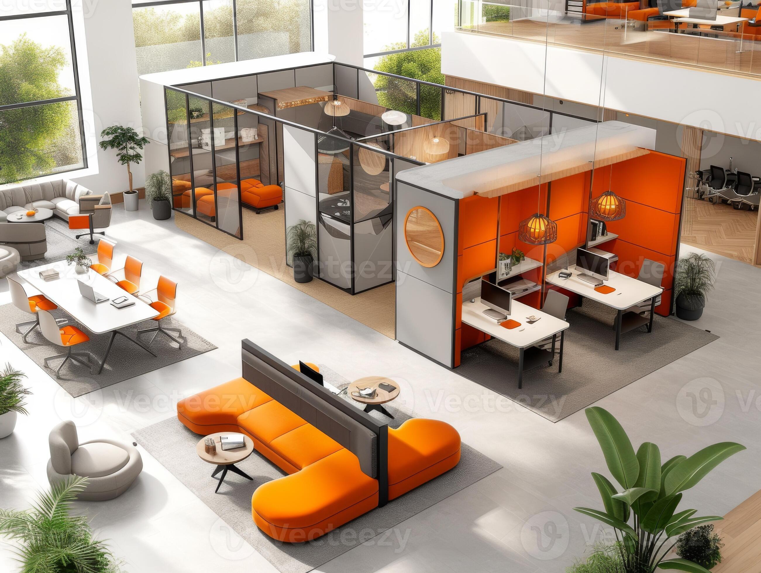 Ai Generated A Modern Co Working Space With Flexible And Adaptable