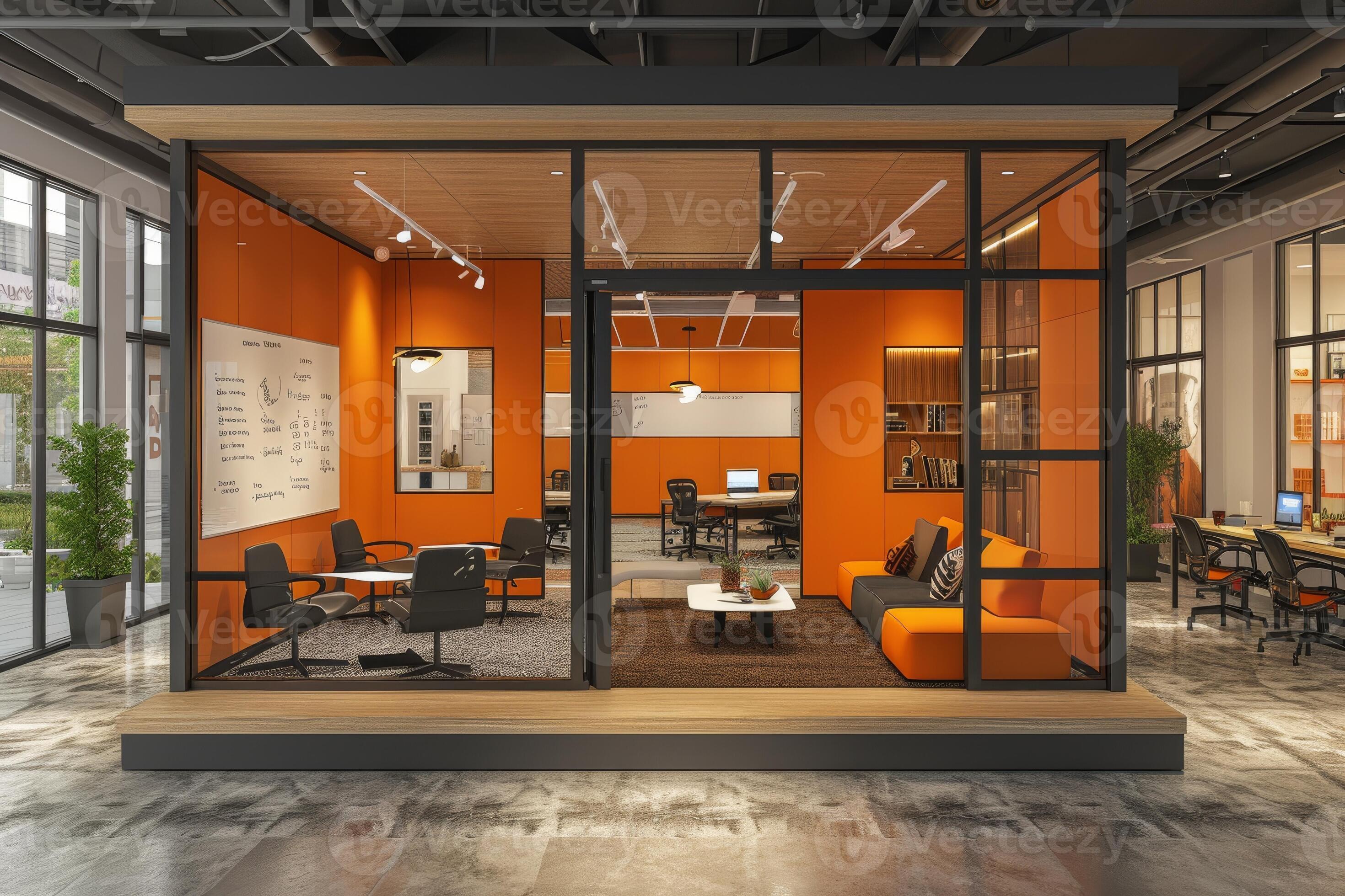 Ai Generated A Collaborative Coworking Space With Flexible Modular Furniture 41894887 Stock