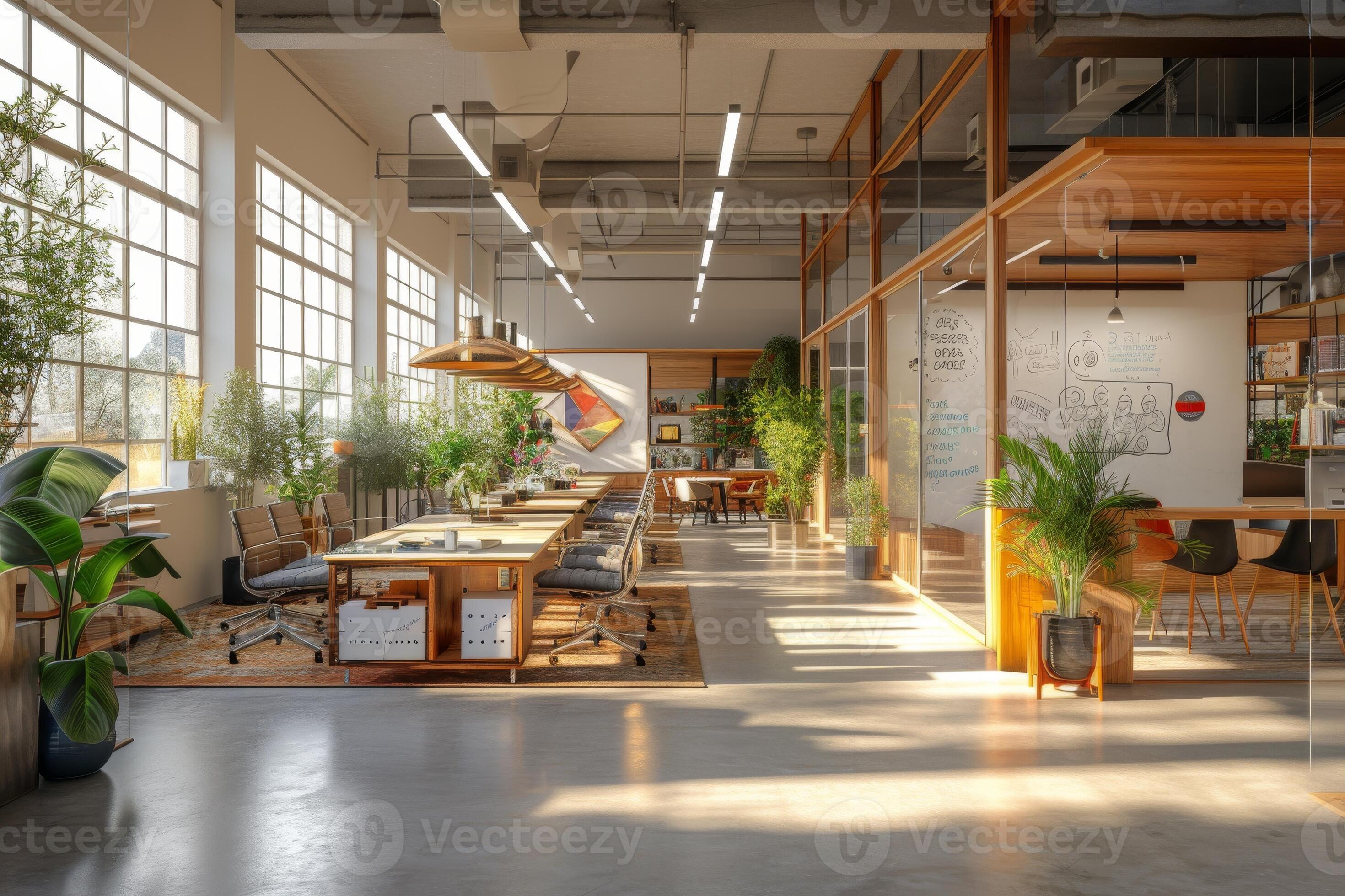 Ai Generated A Collaborative Coworking Space With Flexible Modular Furniture 41895569 Stock