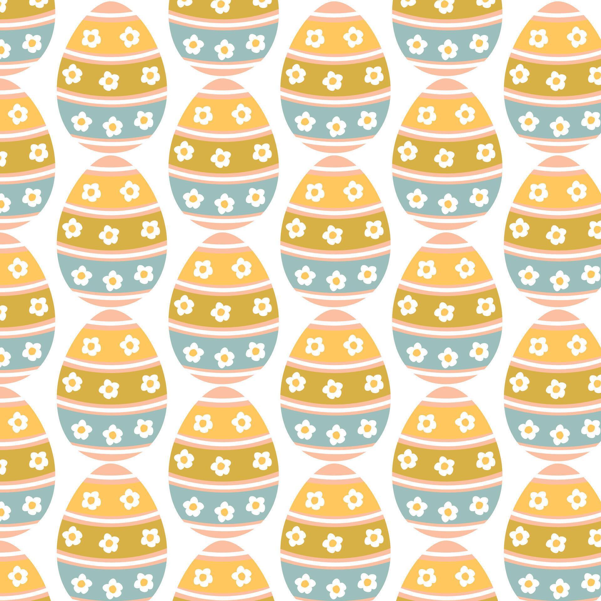 Easter eggs simple seamless pattern. Easter eggs, Easter symbol, decorative vector elements ...