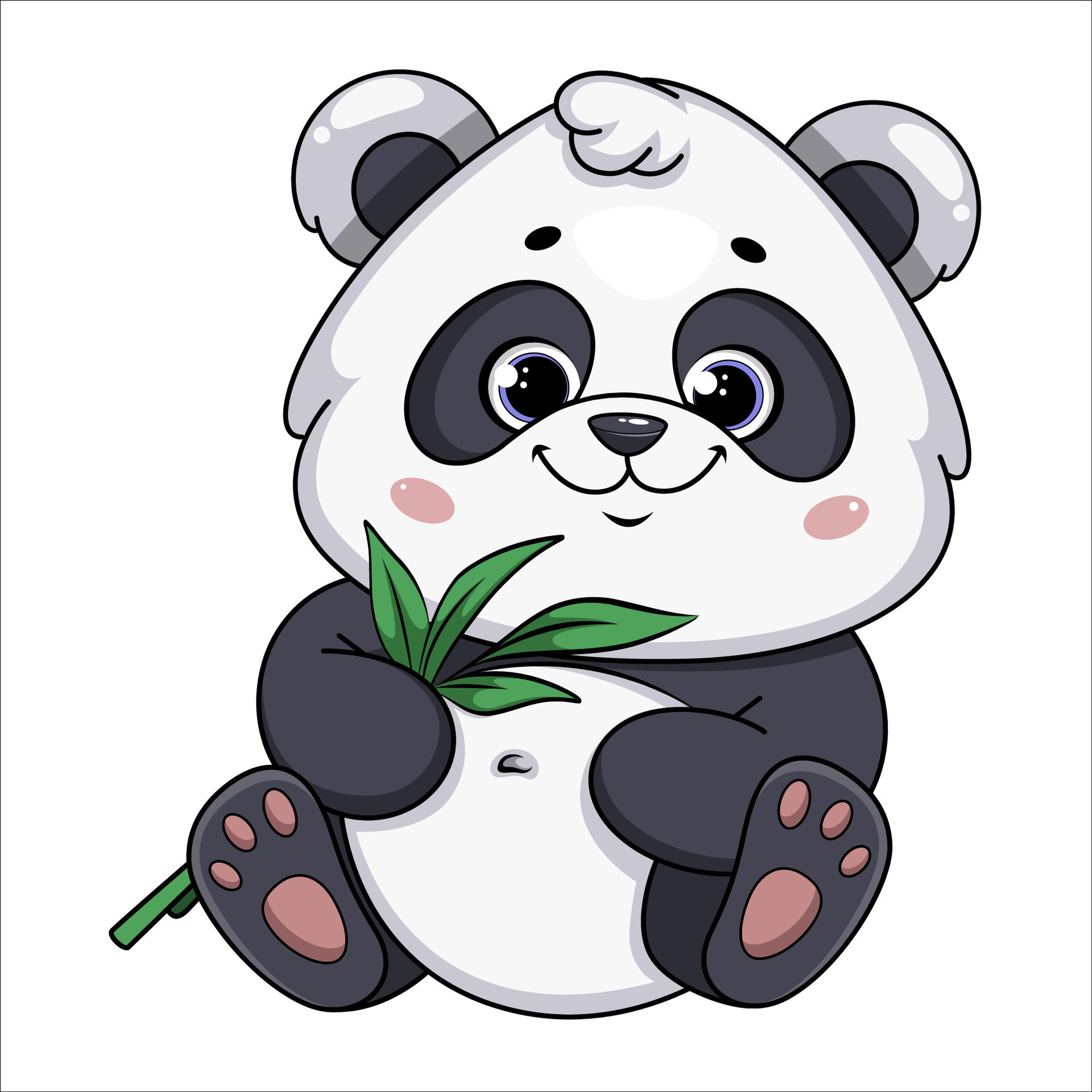 Cute panda. Funny cartoon character 41899025 Vector Art at Vecteezy