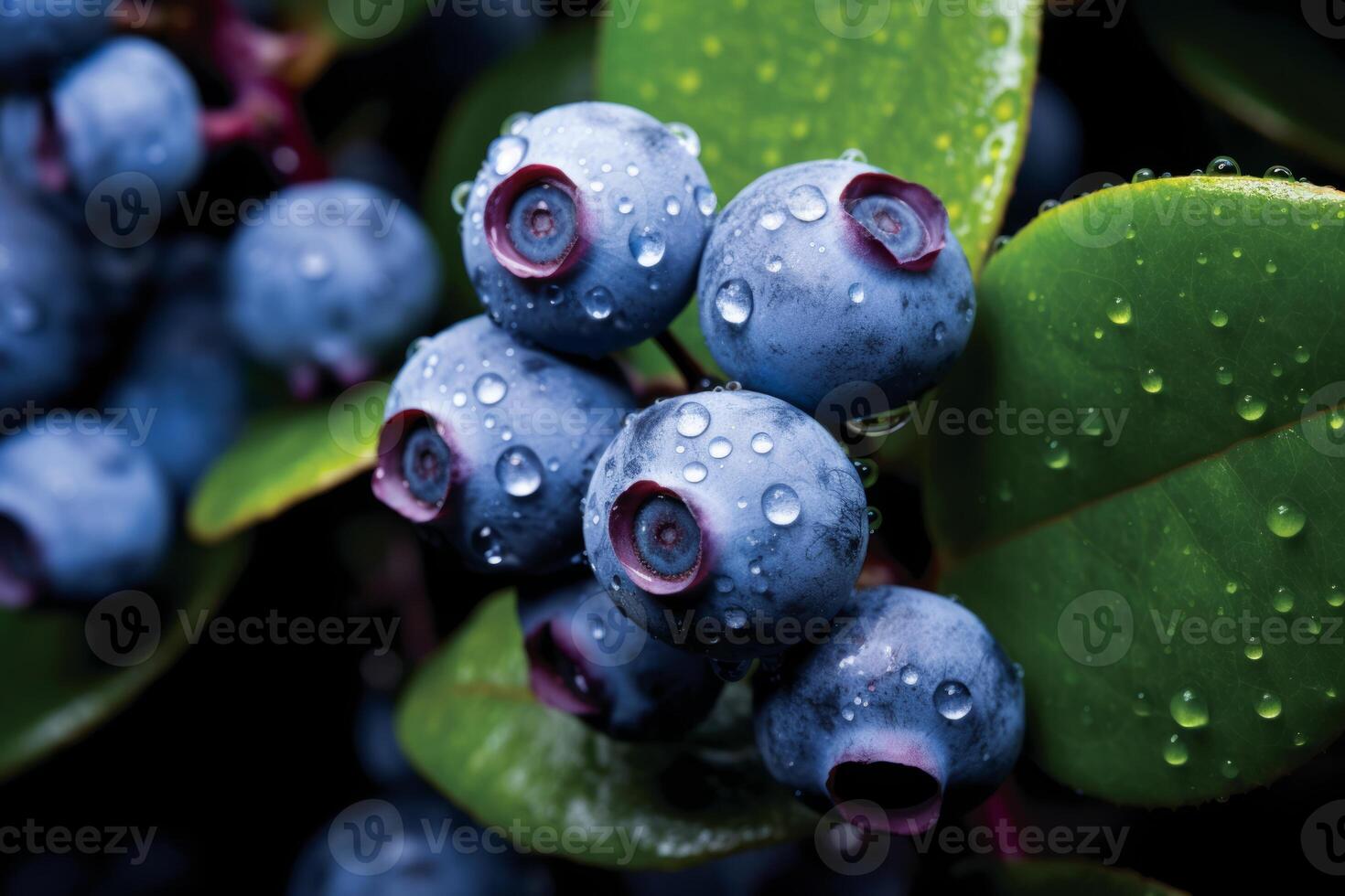AI generated A close-up of succulent blueberries. Generative AI ...