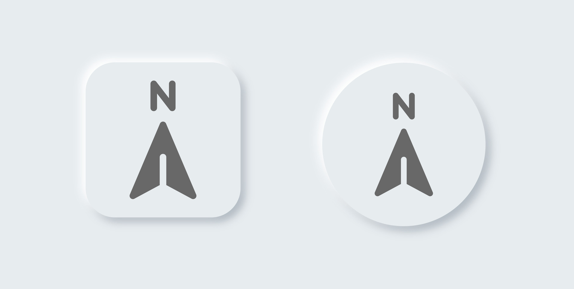 Compass Solid Icon In Neomorphic Design Style Exploration Signs Vector