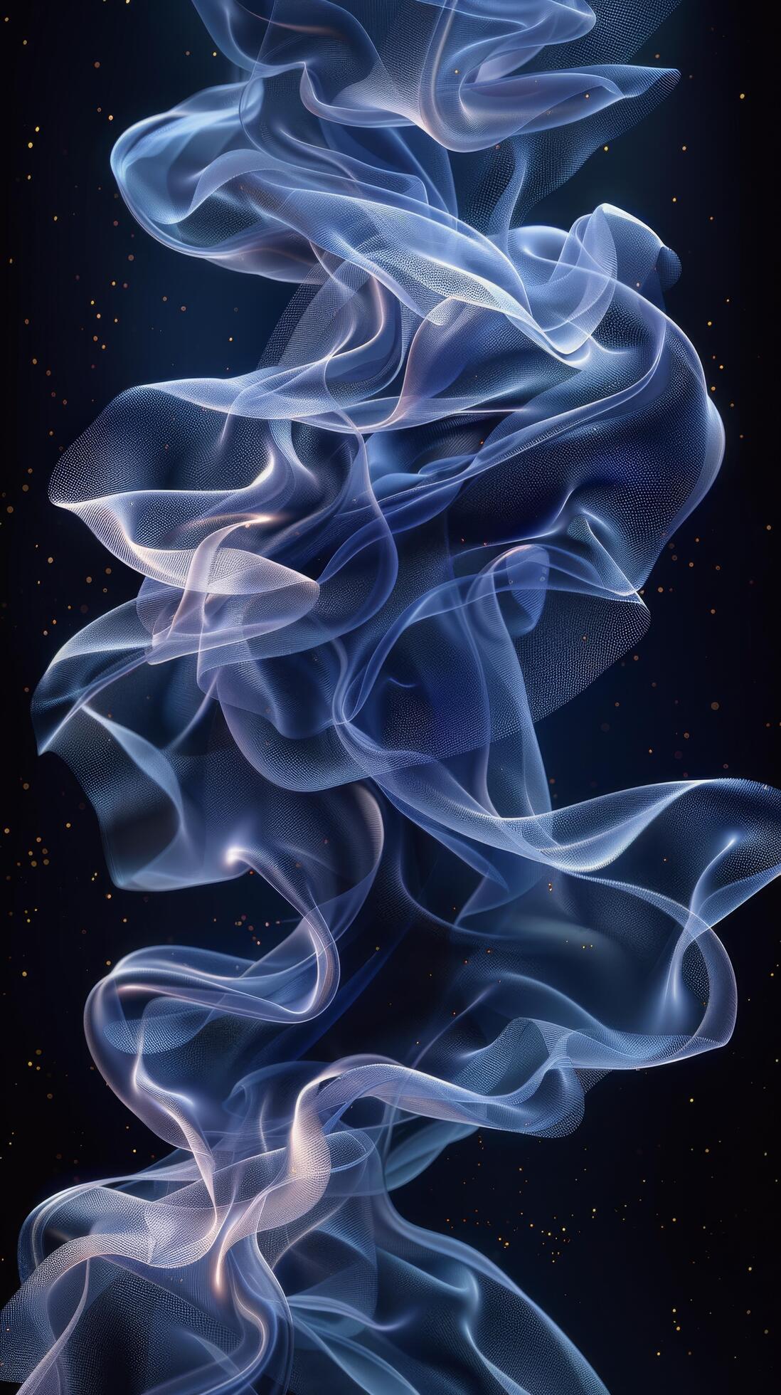 AI generated Blue Background With Wavy Lines and Stars 41913805 Stock ...