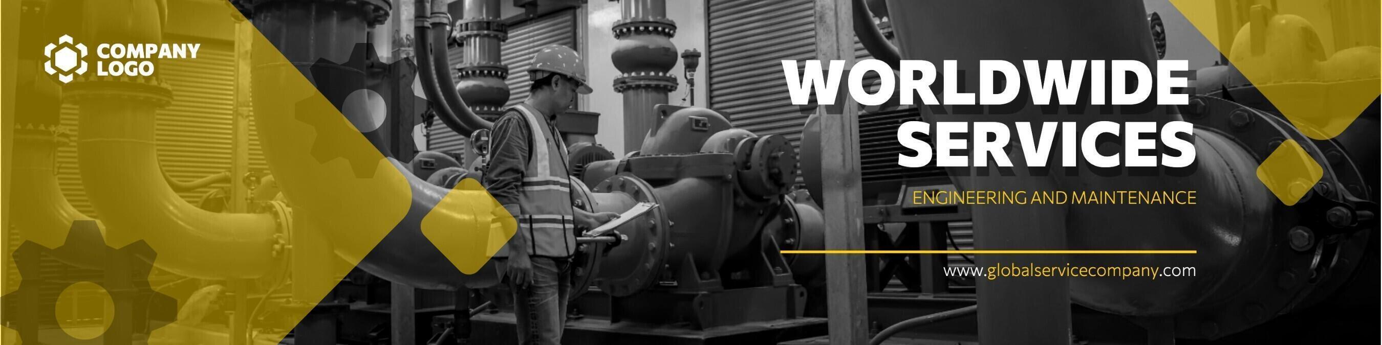 Industrial Theme Linkedin Banner 41916016 Template