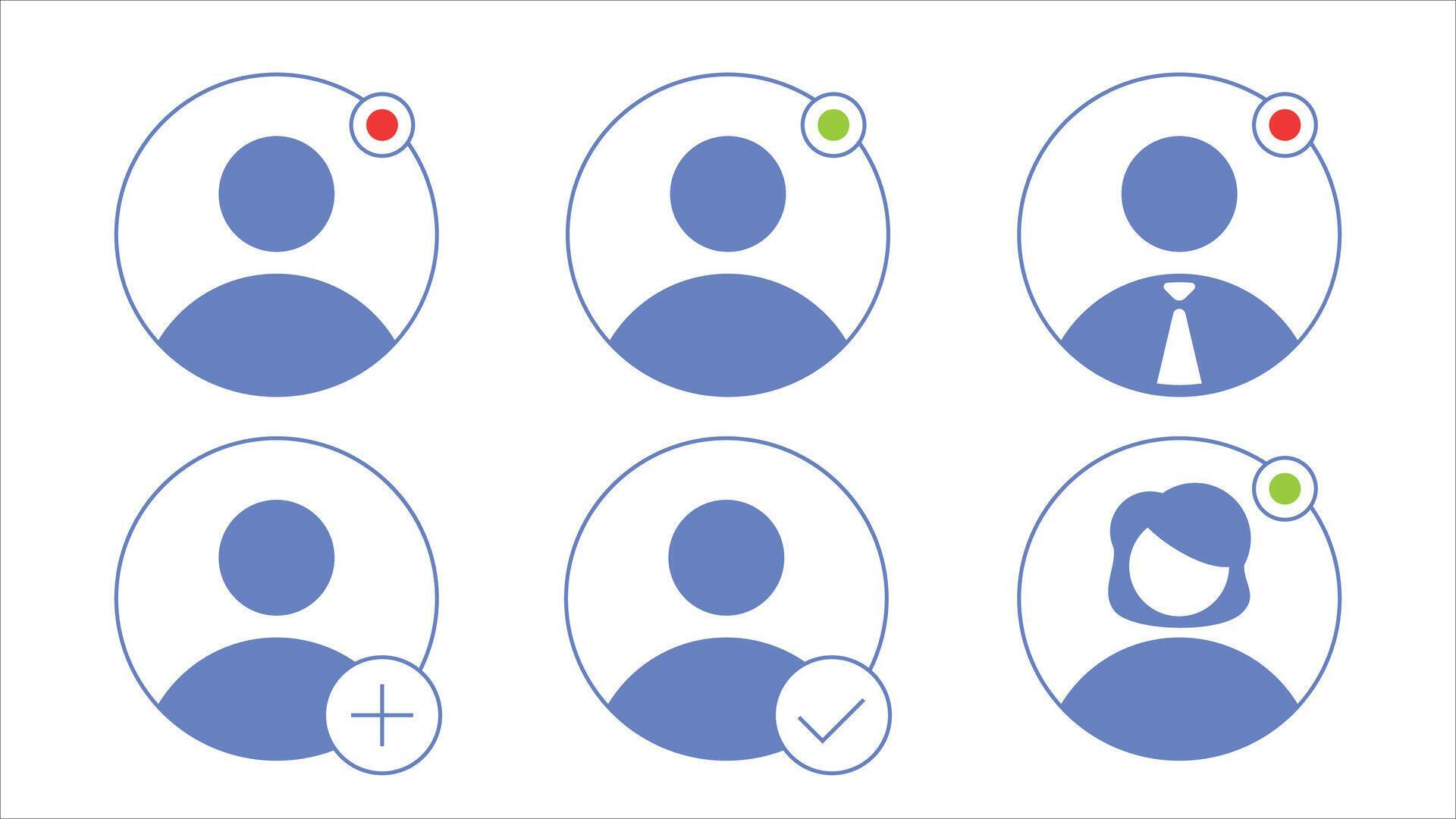 Set of different user profile avatar icon. social media user profile ...