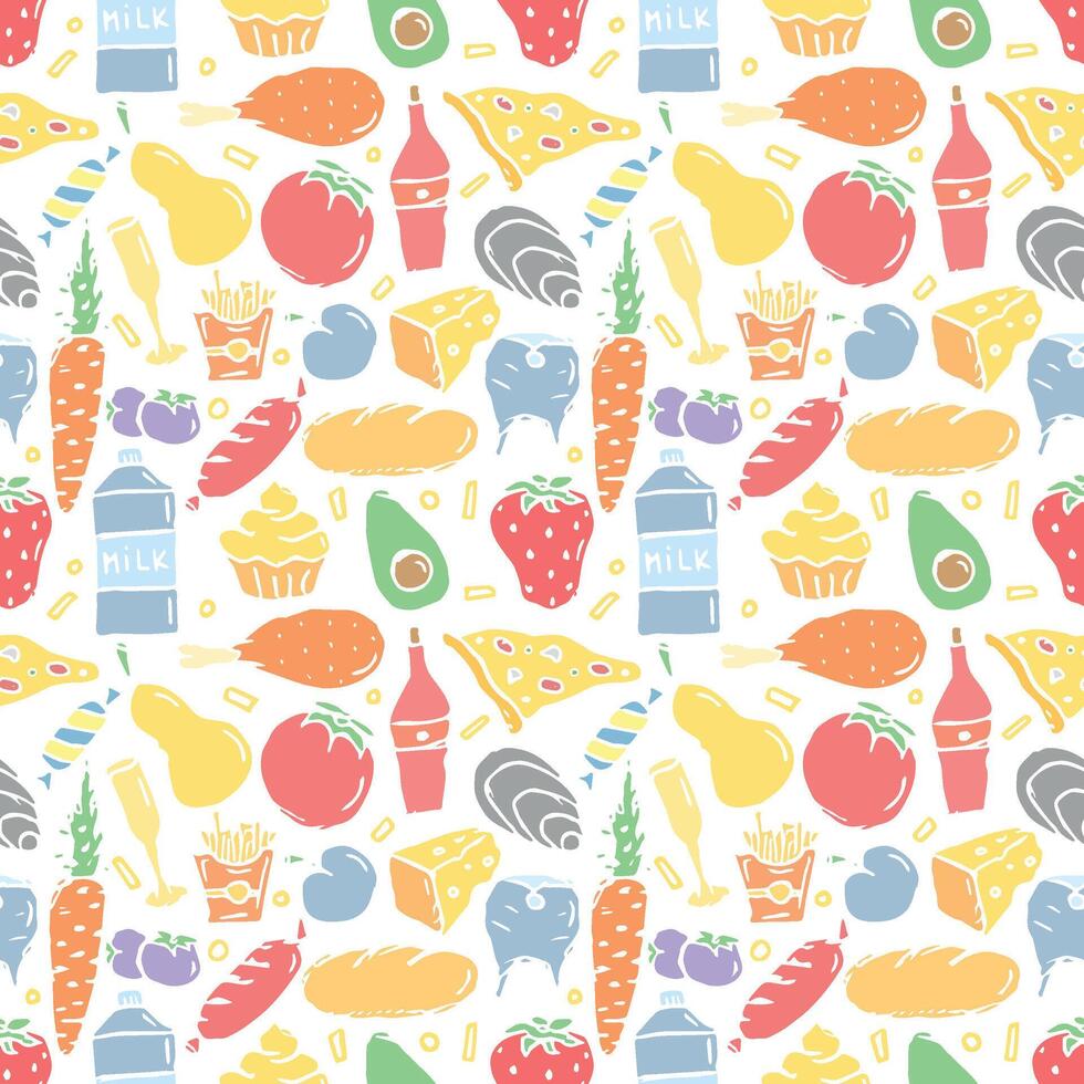 Seamless food pattern. Doodle food background 41917805 Vector Art at ... Seamless food pattern. Doodle food background 41917805 Vector Art at ...