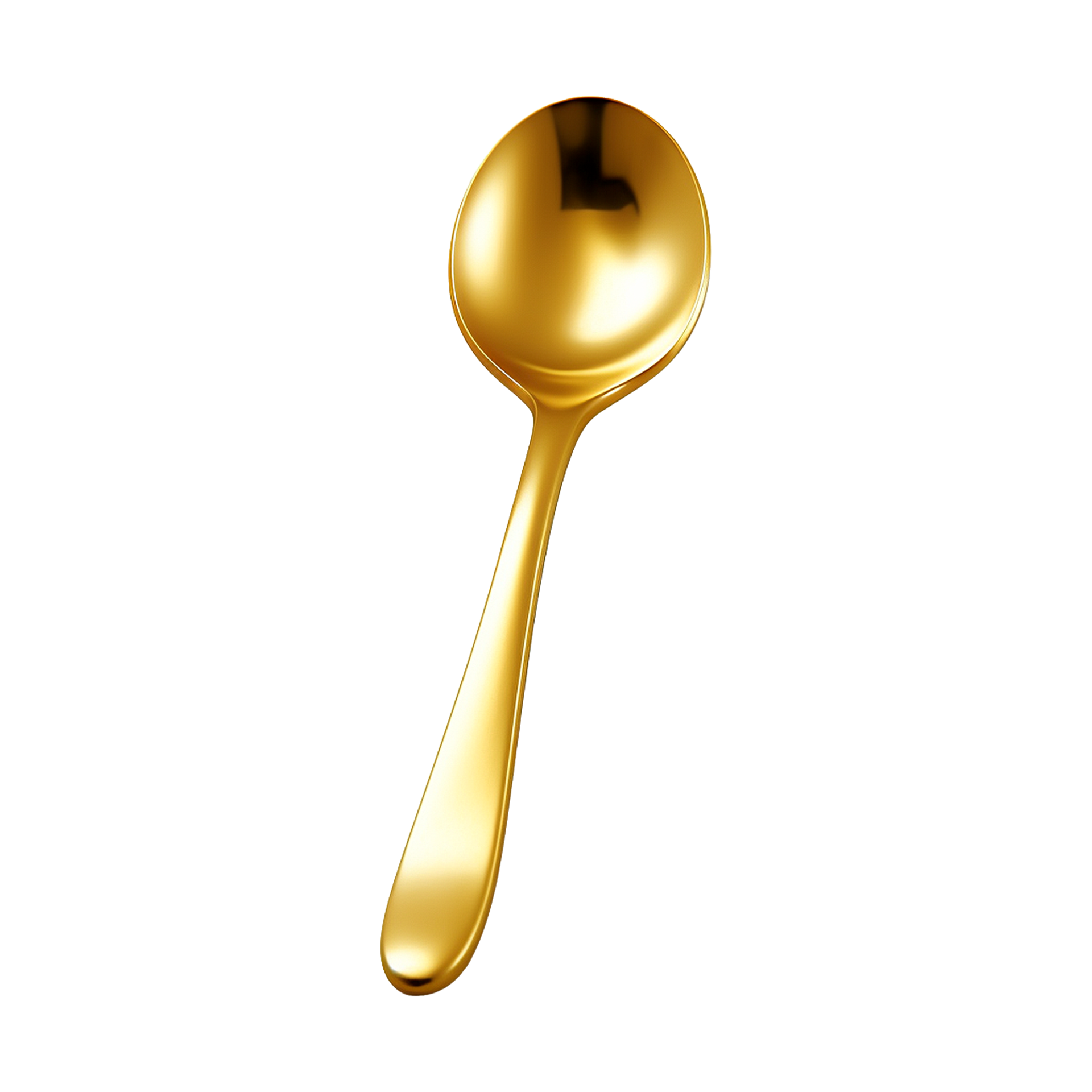 AI generated Golden spoon isolated on the transparent background 41919393 PNG