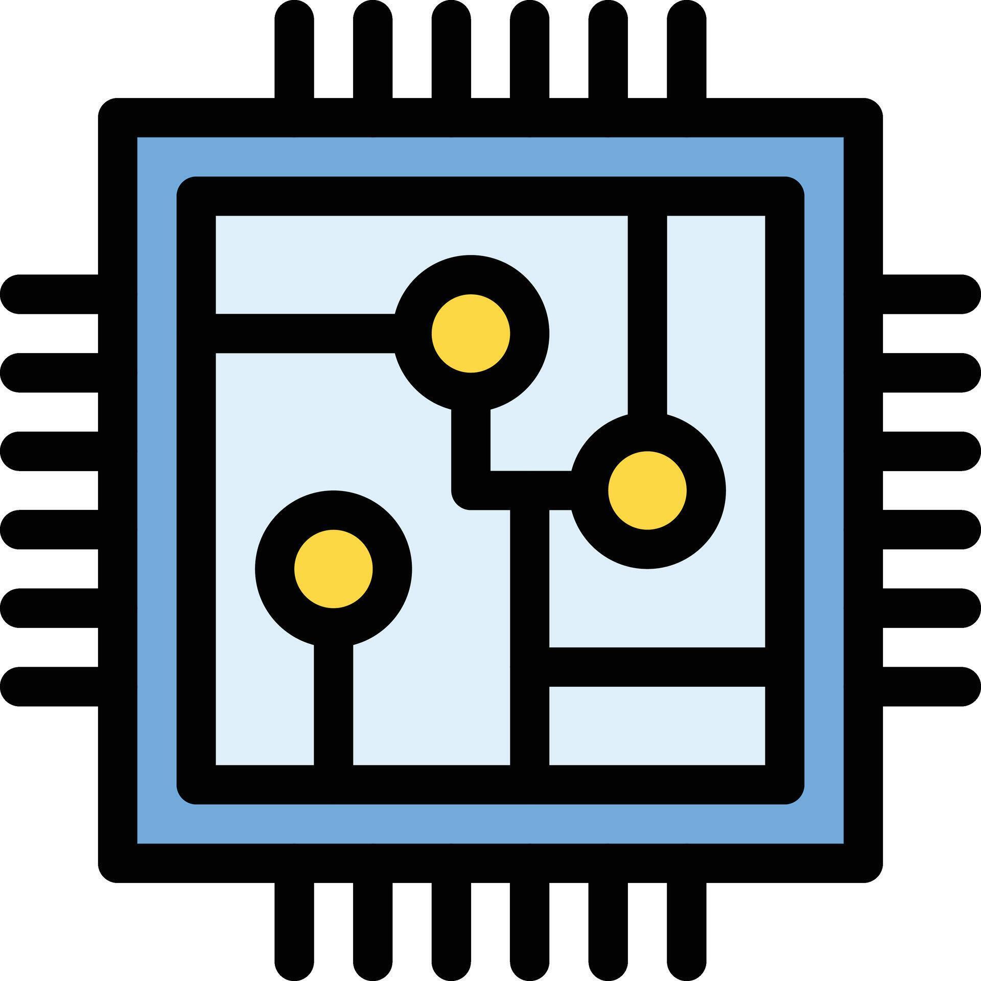 Cpu chip vector icon 41921140 Vector Art at Vecteezy