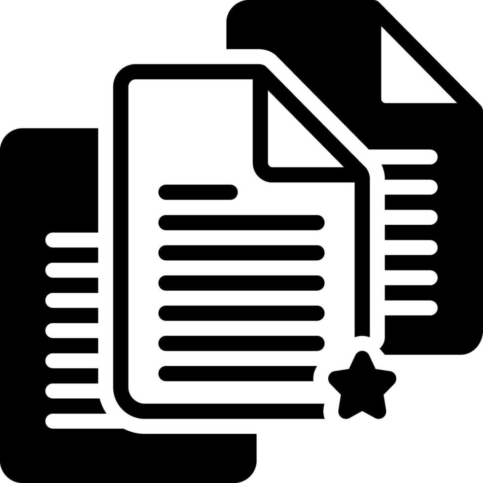 Vector solid black icon for documents 41921815 Vector Art at Vecteezy