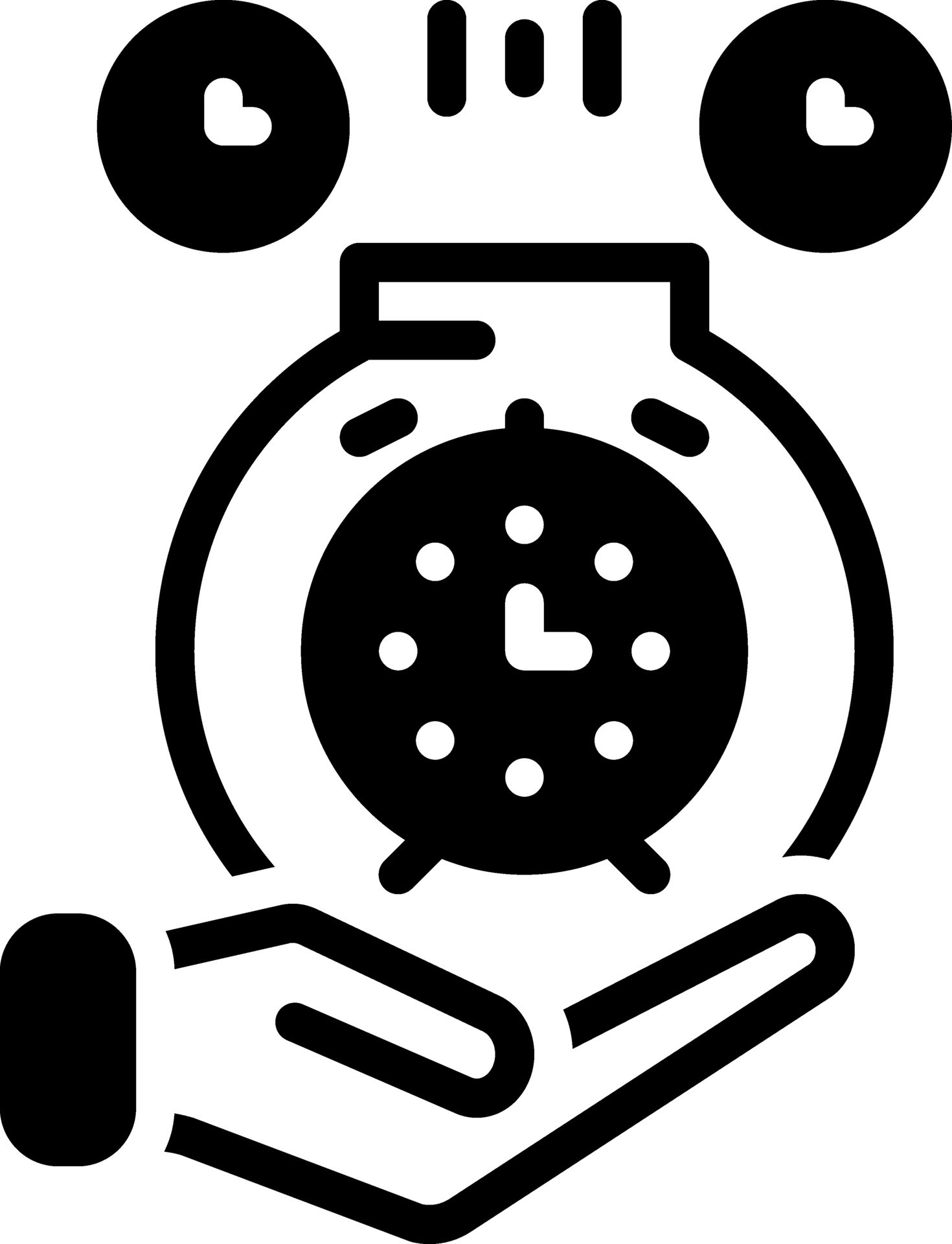 Solid black icon for time saving 41921928 Vector Art at Vecteezy