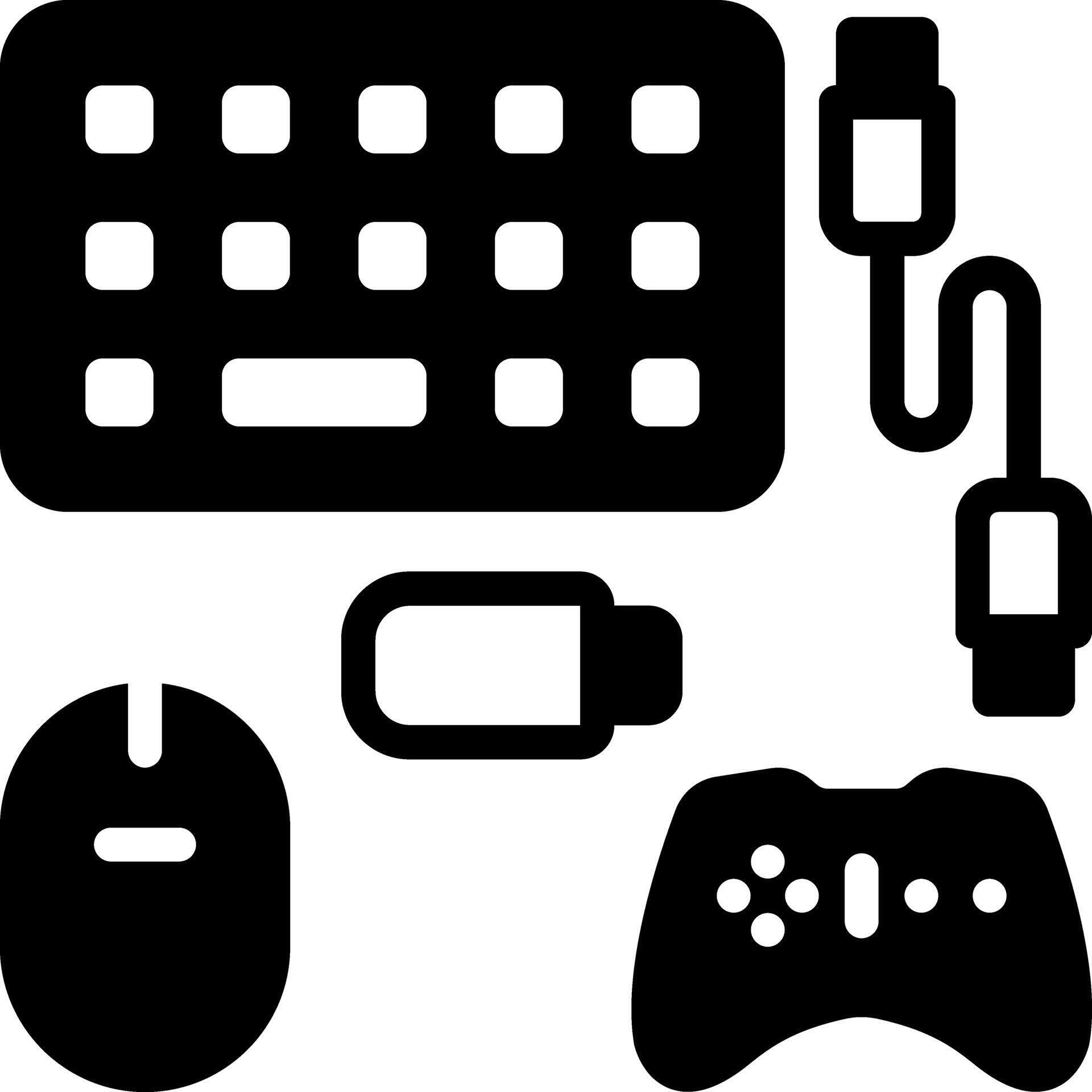 Vector solid black icon for peripherals 41923606 Vector Art at Vecteezy