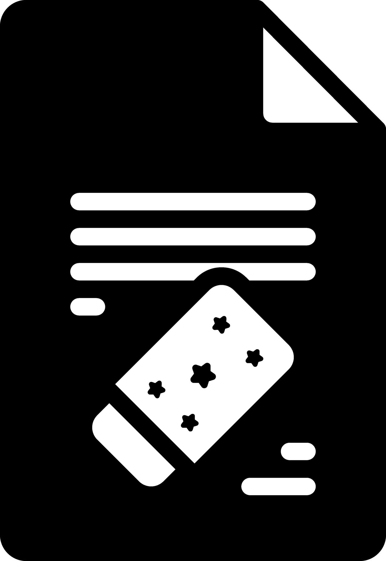 Solid black icon for erase 41923607 Vector Art at Vecteezy