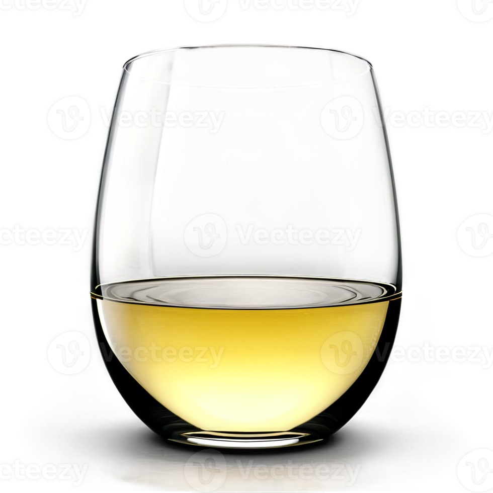 AI Generated Silhouette of Stemless Wine Glass isolated on transparent ...
