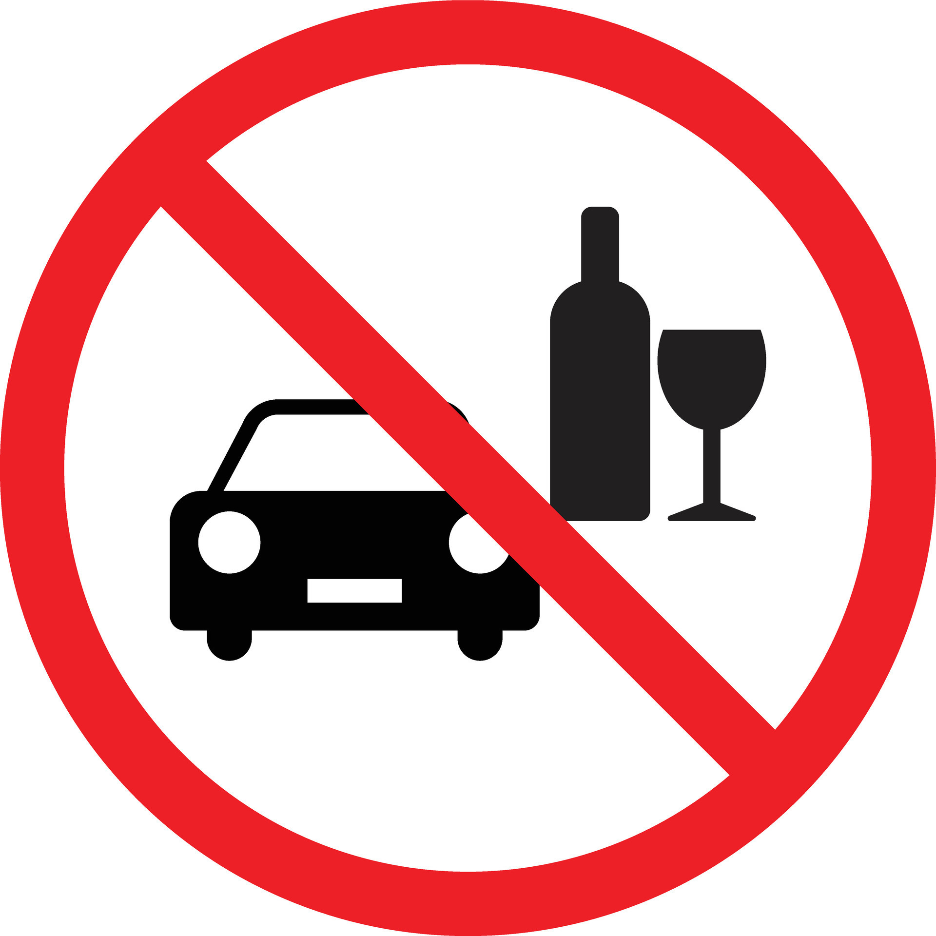 No alcohol and drive sign . Don't drink and drive sign . Vector ...