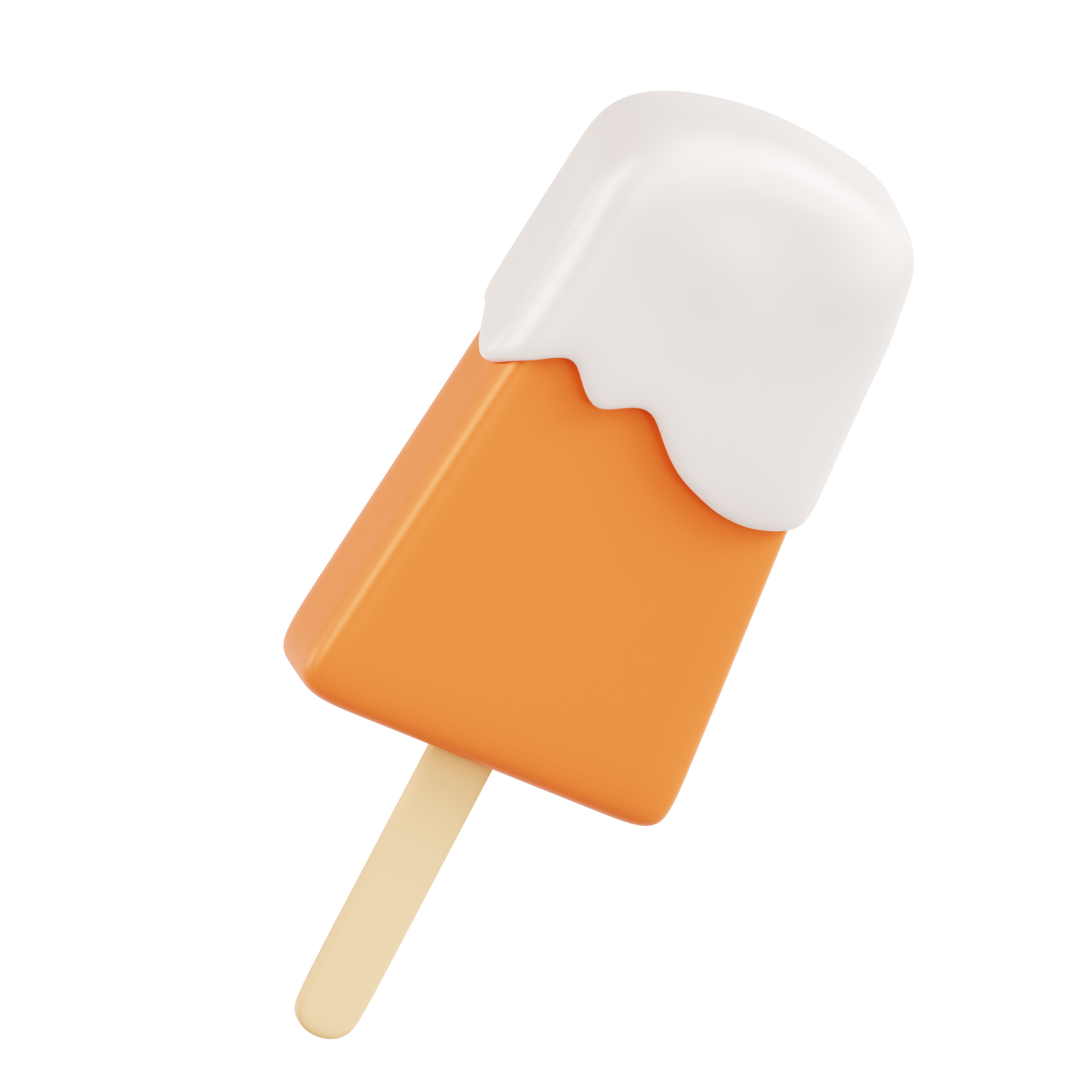 Orange Ice Cream 3d Illustration 41927044 Png