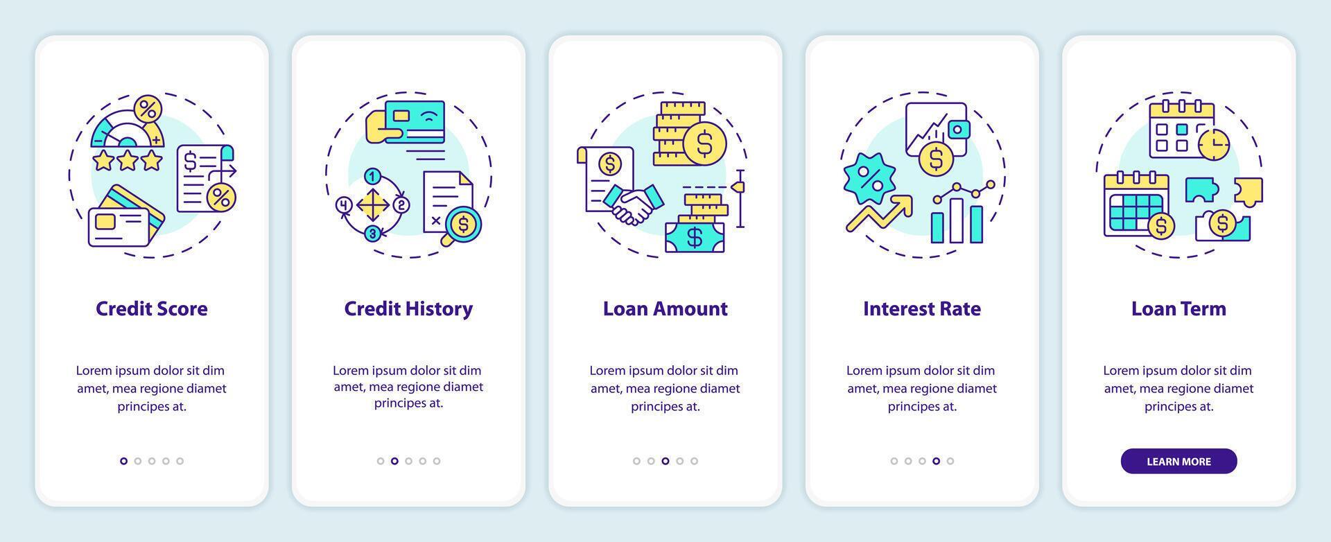 Essential Lending Elements Onboarding Mobile App Screen Peer To Peer Walkthrough 5 Steps
