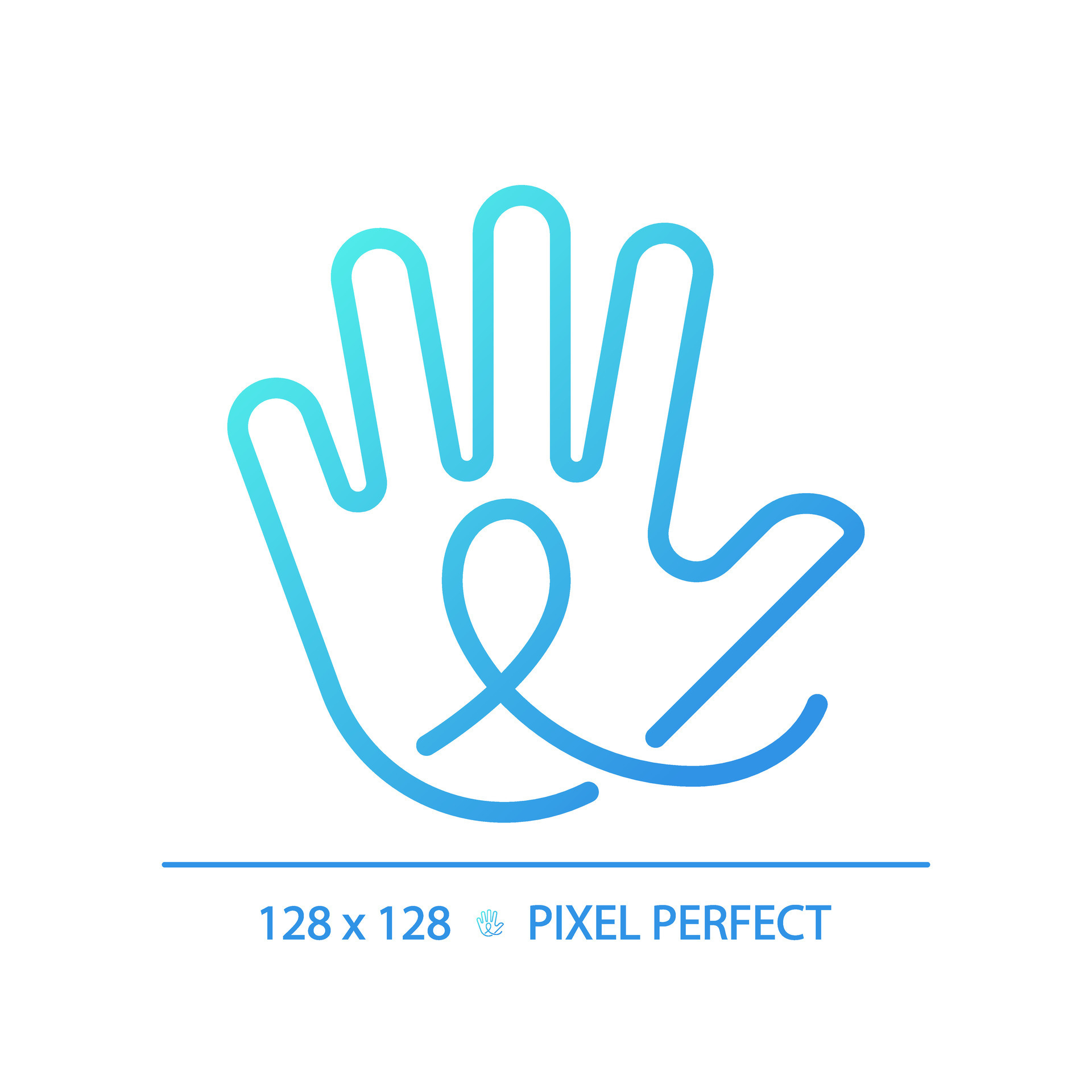 Down syndrome gradient linear vector icon. Chromosomal anomaly. Social ... Down syndrome gradient linear vector icon. Chromosomal anomaly. Social ...