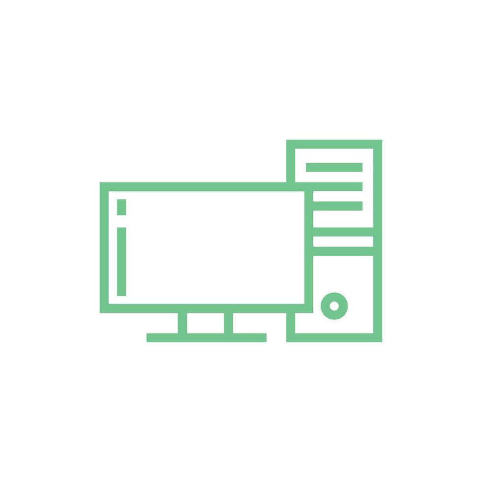 PC Computer Desktop Icon Vector Template 41934013 Vector Art at Vecteezy